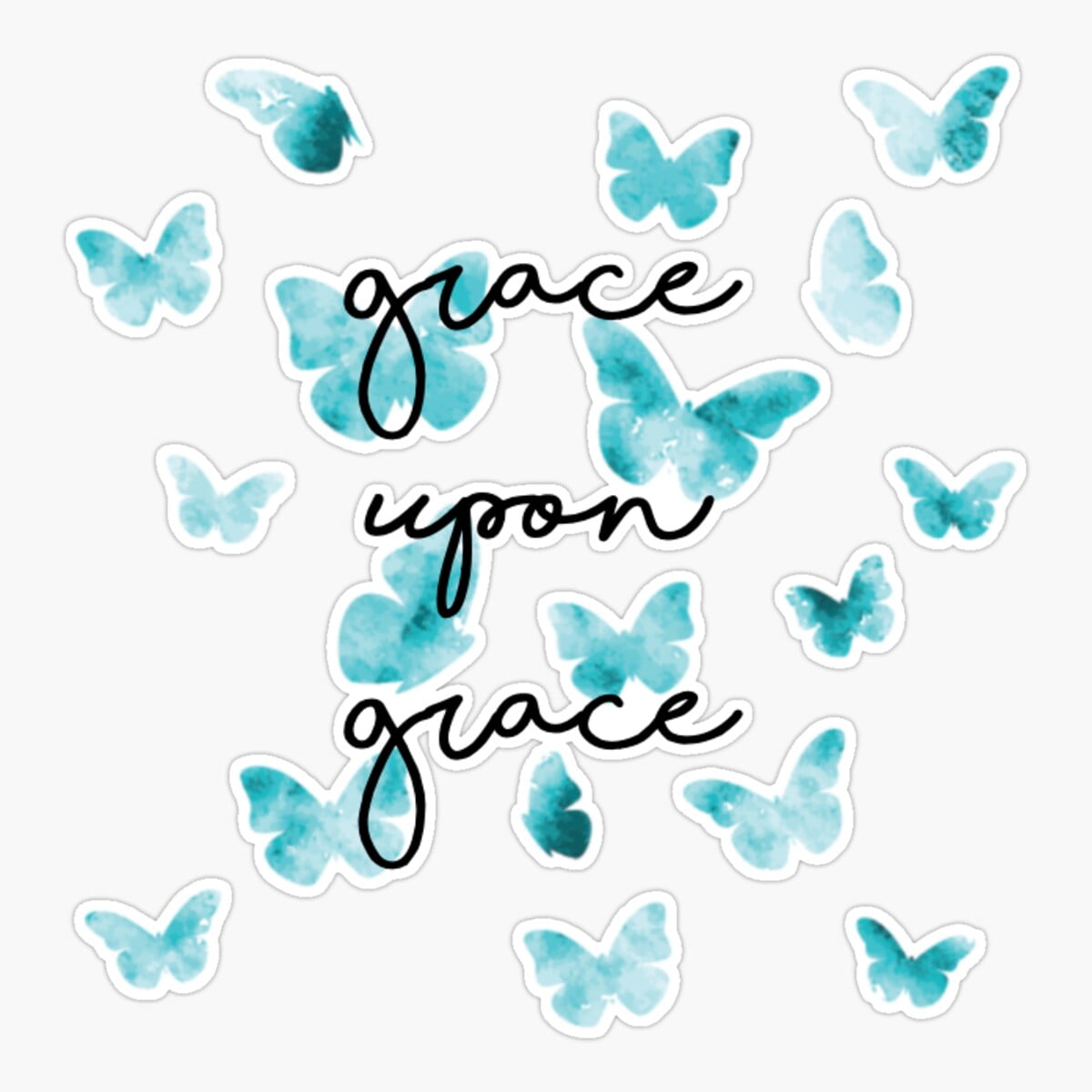 Stickly Grace Upon Grace Sticker, Phone Decal Water Bottle Stickers Car ...