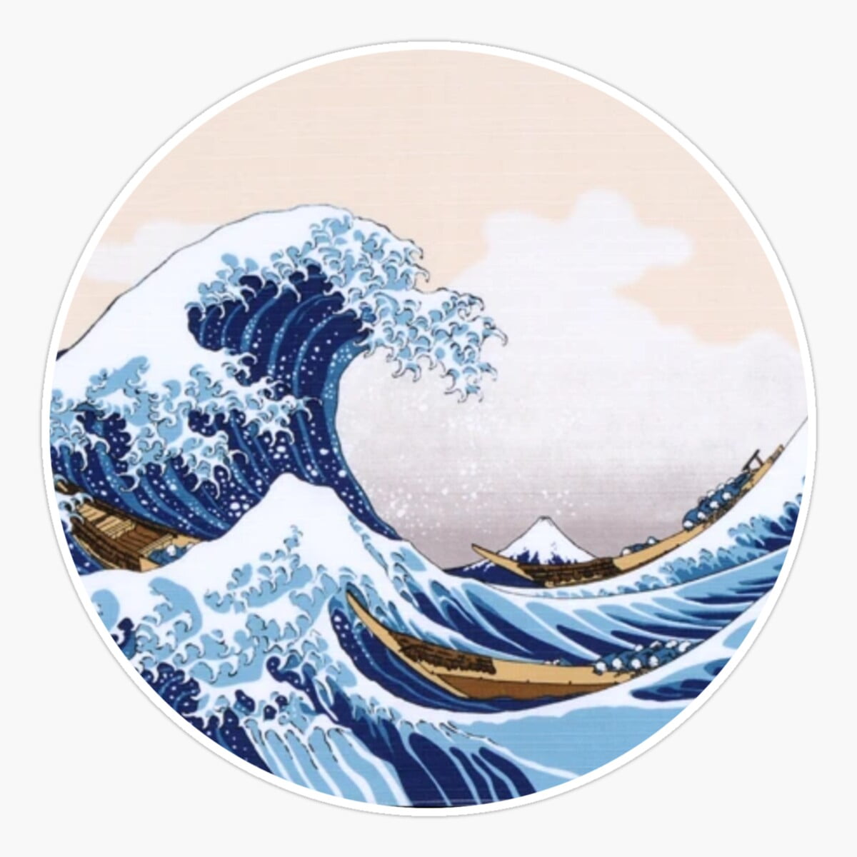 Stickly Great Wave Sticker, Phone Decal Water Bottle Stickers Car ...