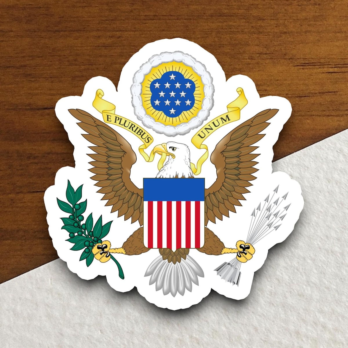 Stickly Greater Coat Of Arms Of The United States - Canada Sticker ...