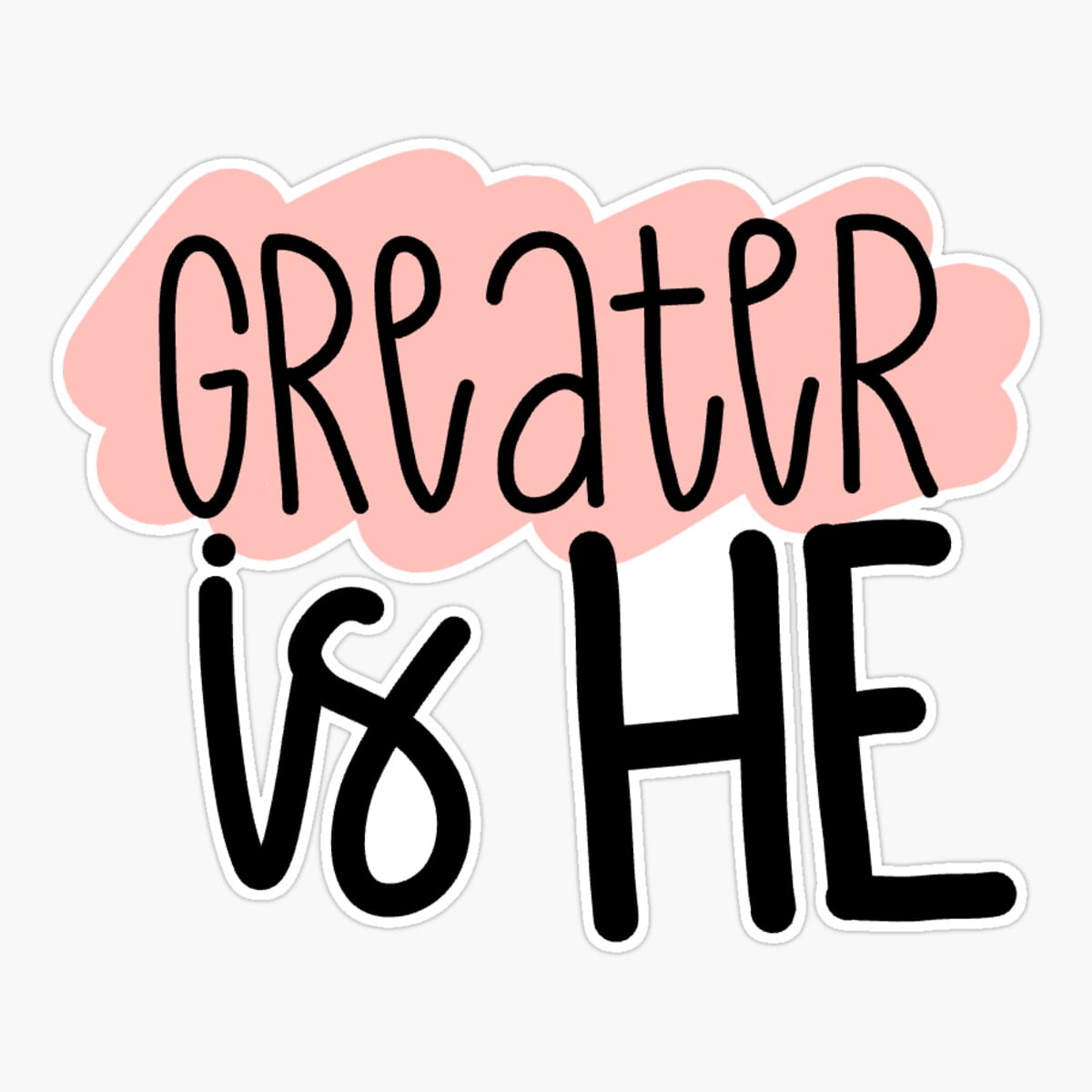 Stickly Greater Is He Sticker, Phone Decal Water Bottle Stickers Car ...