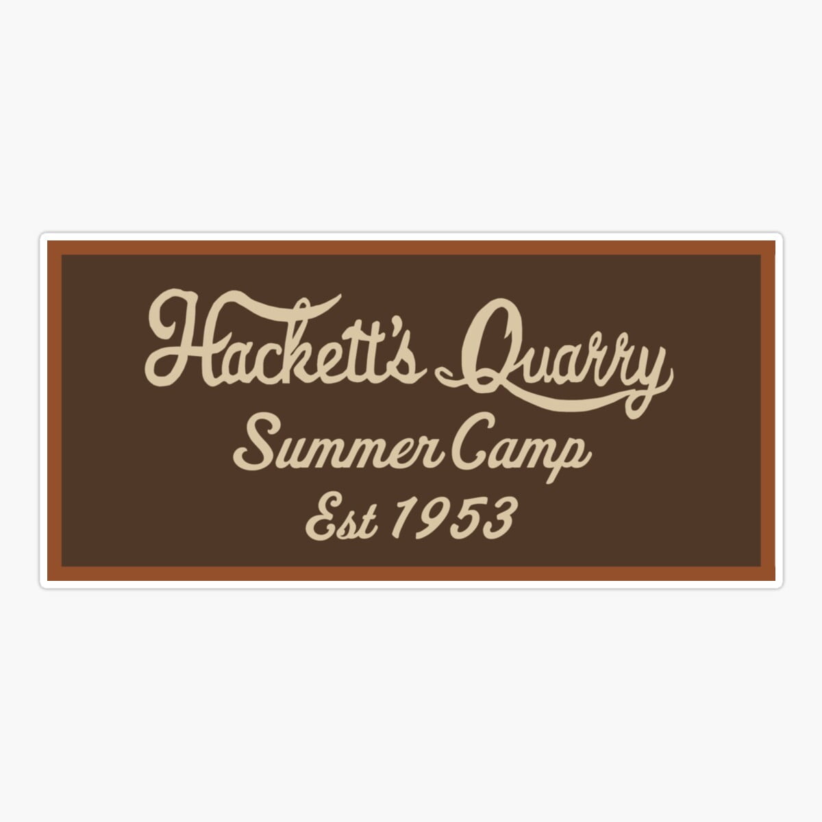 Stickly Hackett'S Quarry Summer Camp Logo V2 Sticker, Phone Decal Water ...