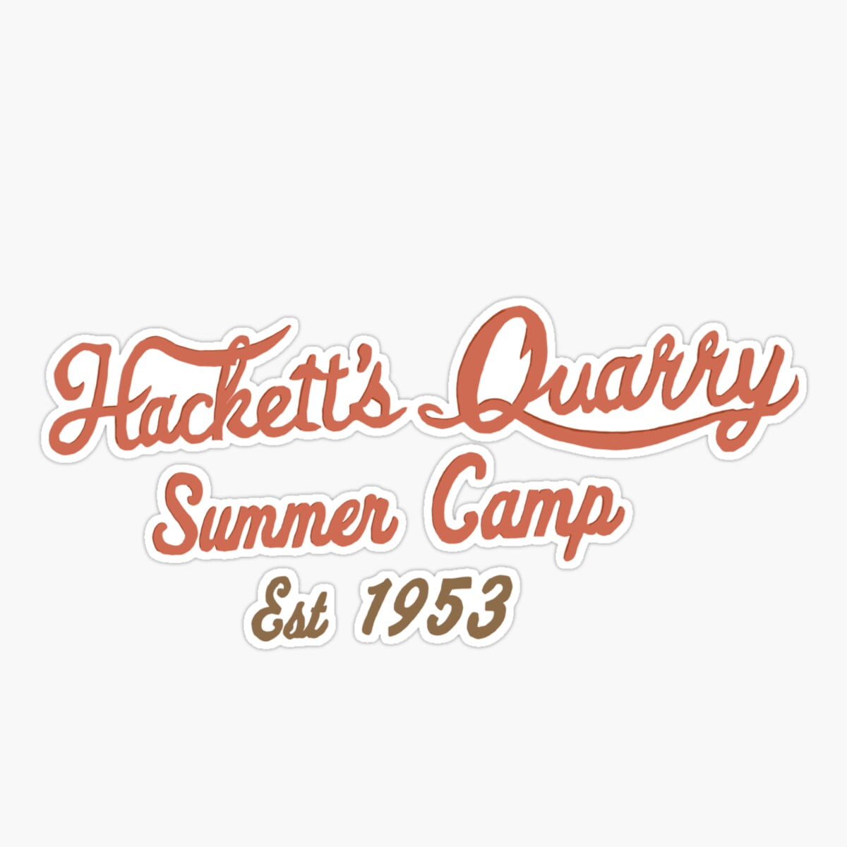 Stickly Hackett’S Quarry Summer Camp Sticker, Phone Decal Water Bottle ...