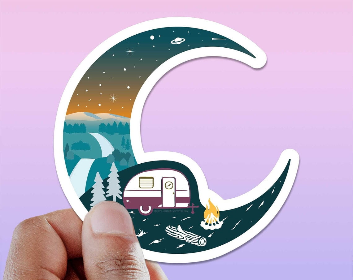 Stickly Half Moon Forest Hills Er For Hydroflask - Camping Rv Ers For ...