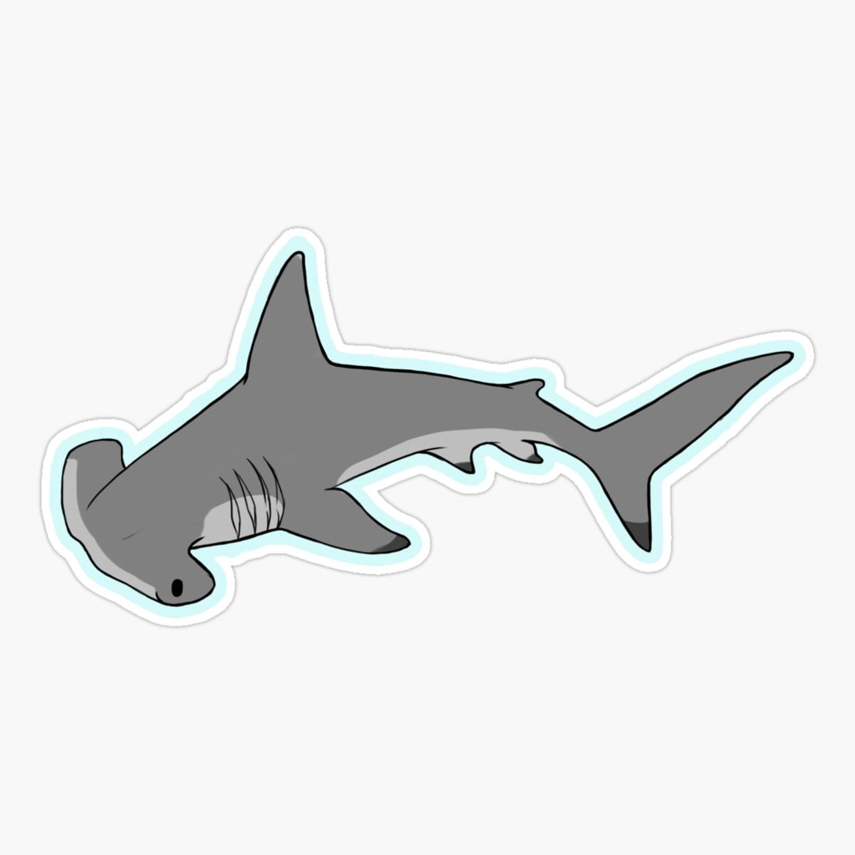 Stickly Hammerhead Shark [Hammerhead Shark] Sticker, Phone Decal Water ...