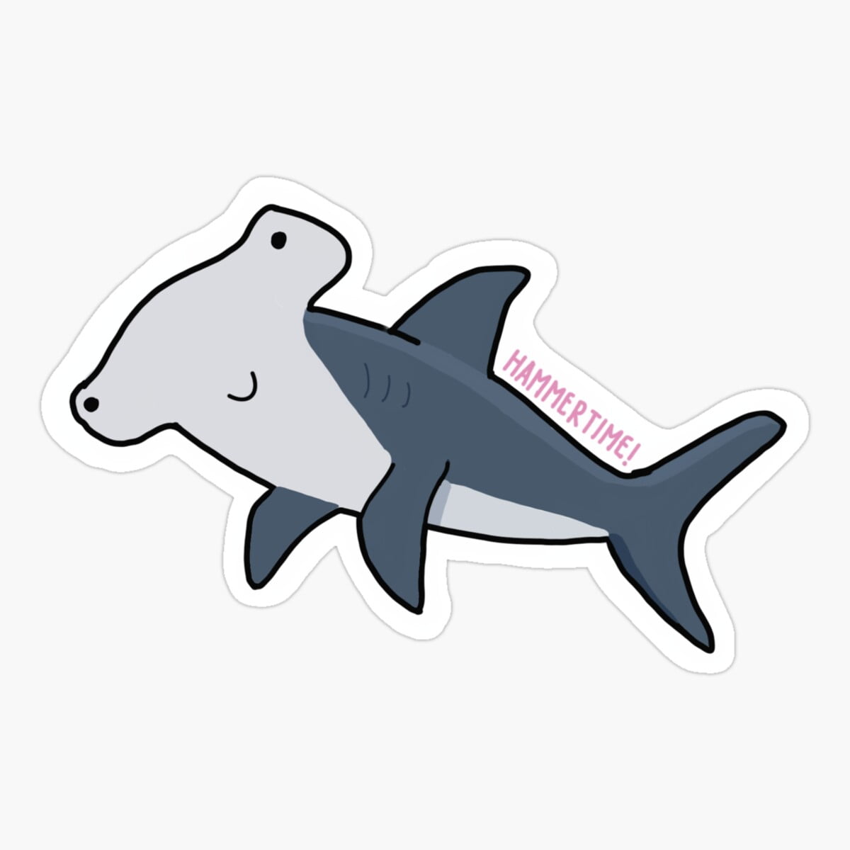 Stickly Hammerhead Shark Sticker, Phone Decal Water Bottle Stickers Car ...