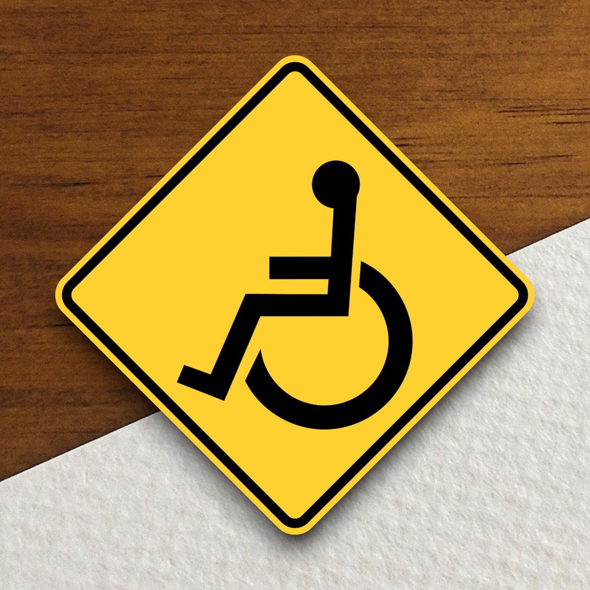 Stickly Handicapped Road Sign Stickers, Traffic Sticker, Road Sign ...