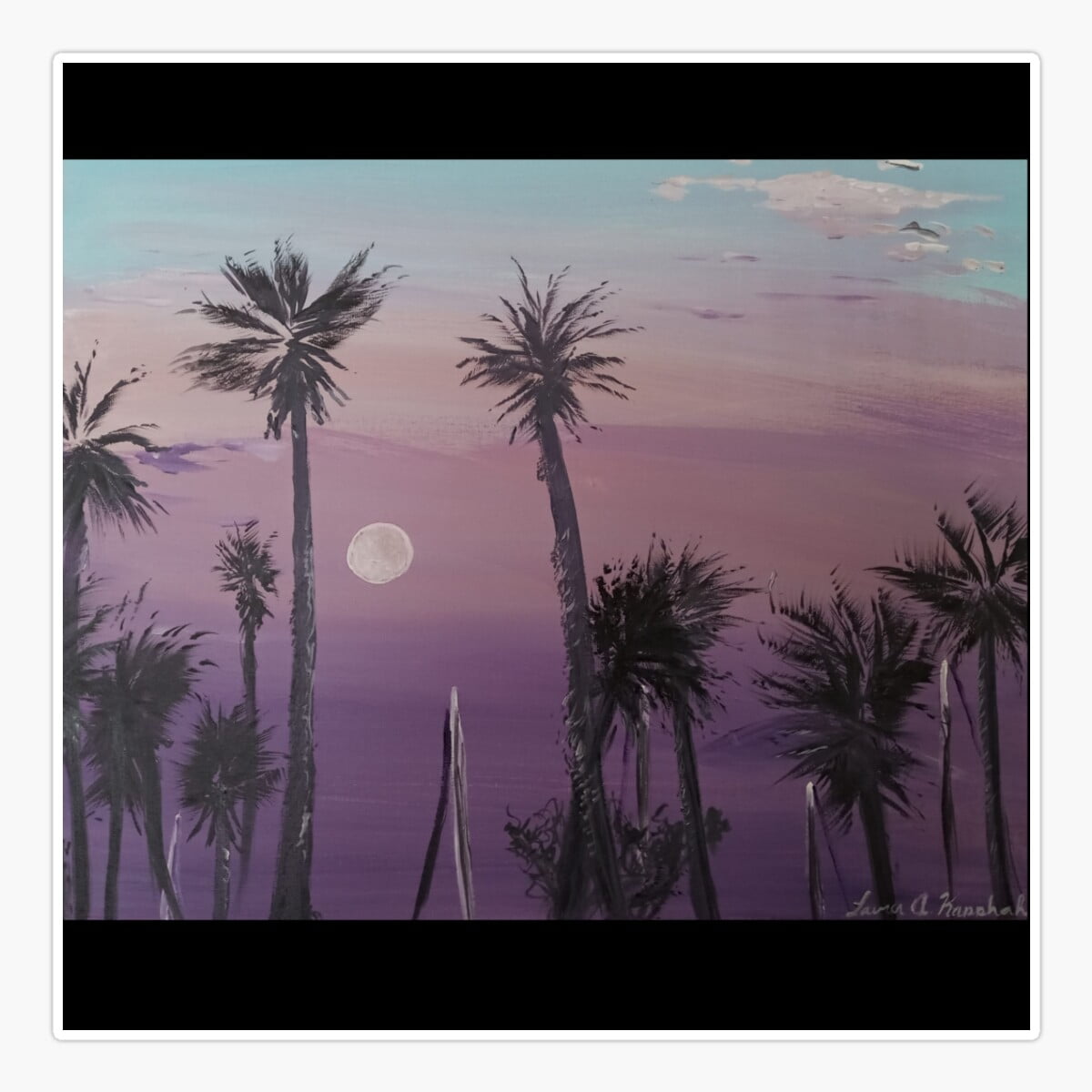 Stickly Harbor Moon Sticker, Phone Decal Water Bottle Stickers Car ...