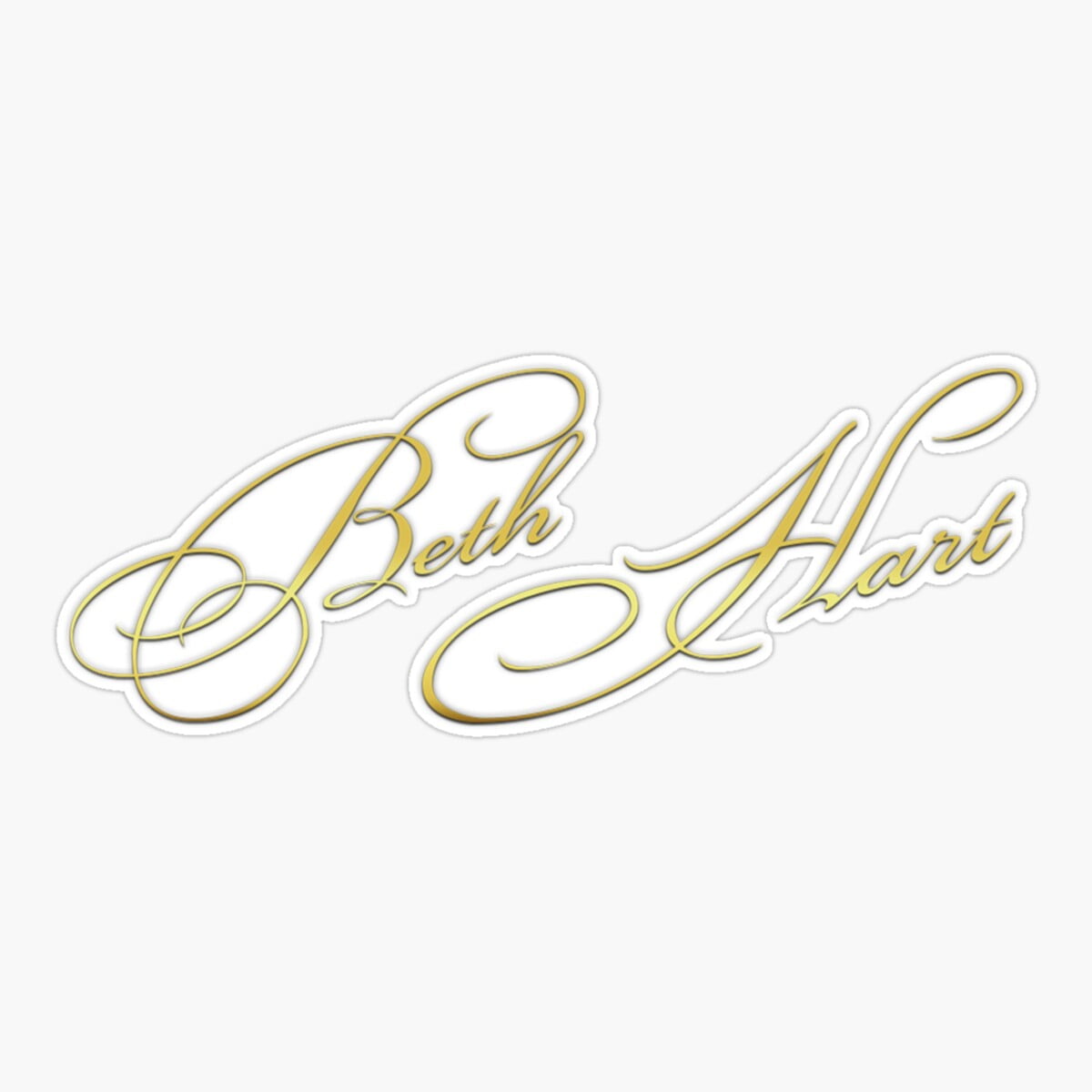 Stickly Hart Beth Logo Cover Sticker, Phone Decal Water Bottle Stickers ...