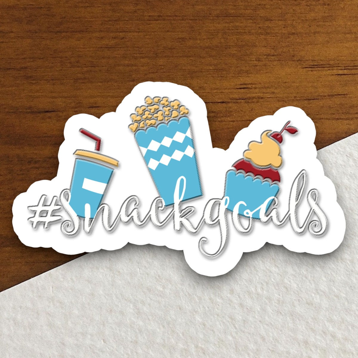 Stickly Hashtag Snack Goals Sticker, Hashtag Sticker, Funny Stickers ...