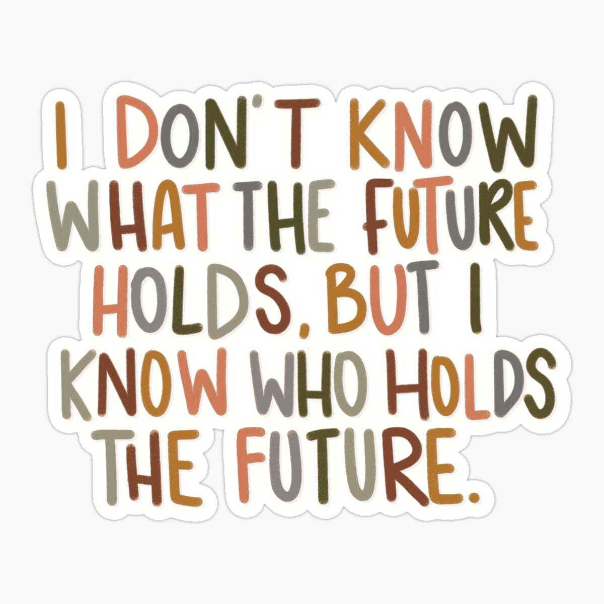 Stickly He Holds The Future Sticker, Phone Decal Water Bottle Stickers ...