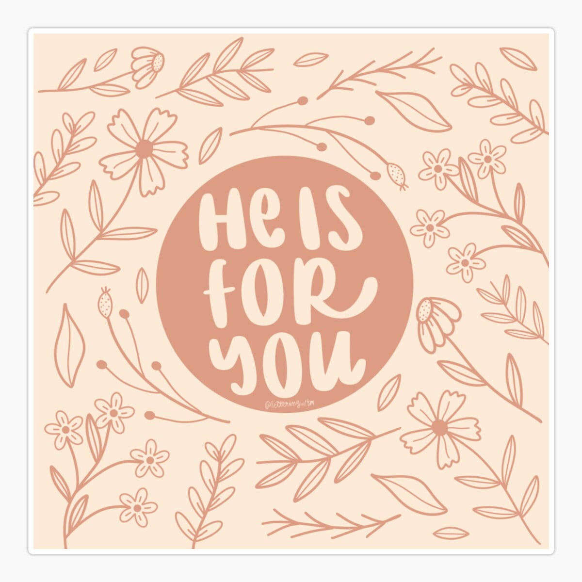 Stickly He Is For You Sticker, Phone Decal Water Bottle Stickers Car ...