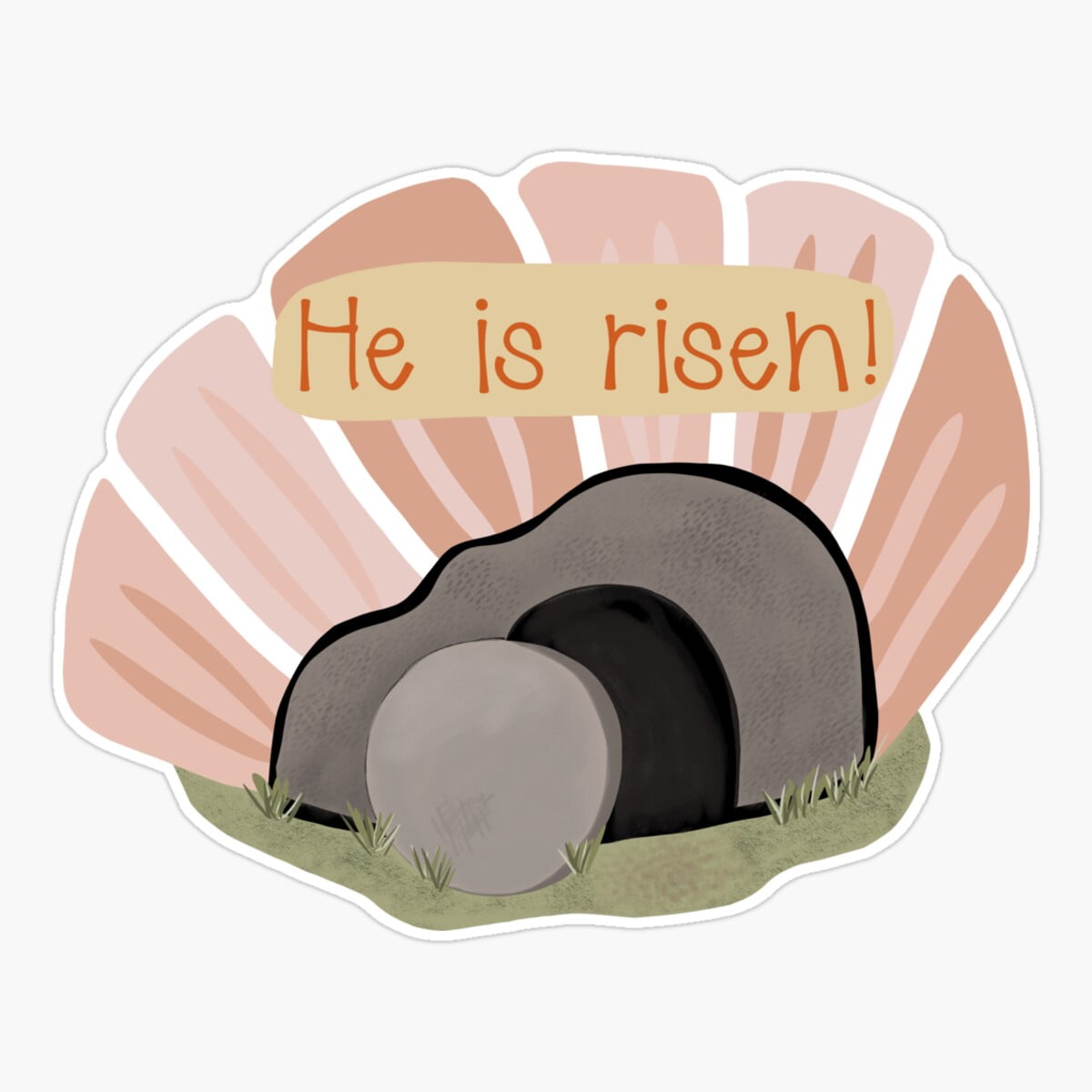Stickly He Is Risen! - Easter Wall Art Sticker Sticker, Phone Decal ...