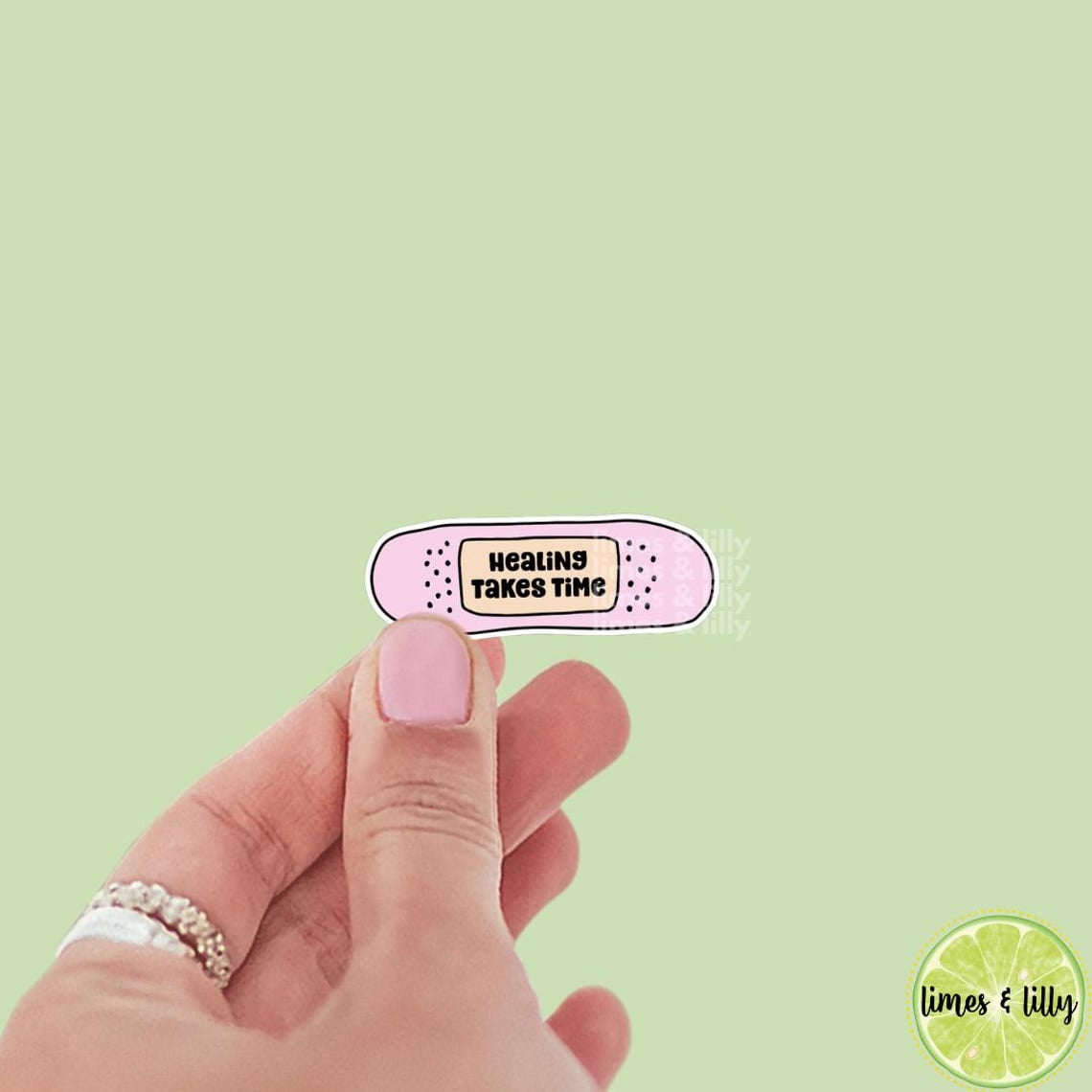 Stickly Healing Takes Time Adhesive Bandage Vinyl Er | Bookish Ers ...