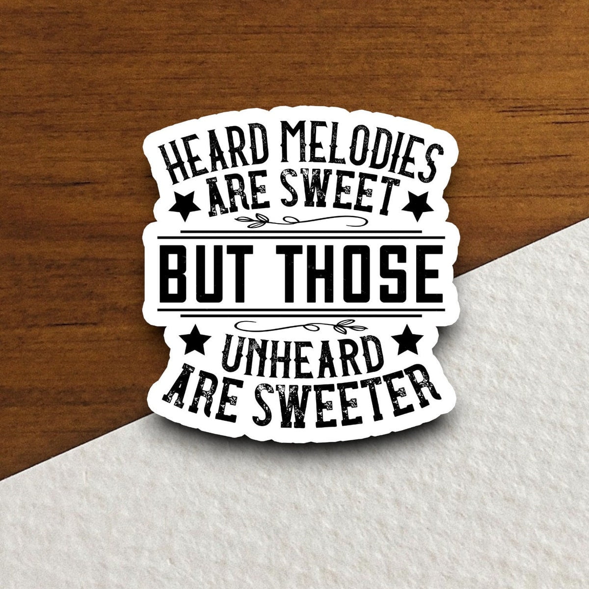 Stickly Heard Melodies Are Sweet Sticker, Religious Sticker, Faith ...