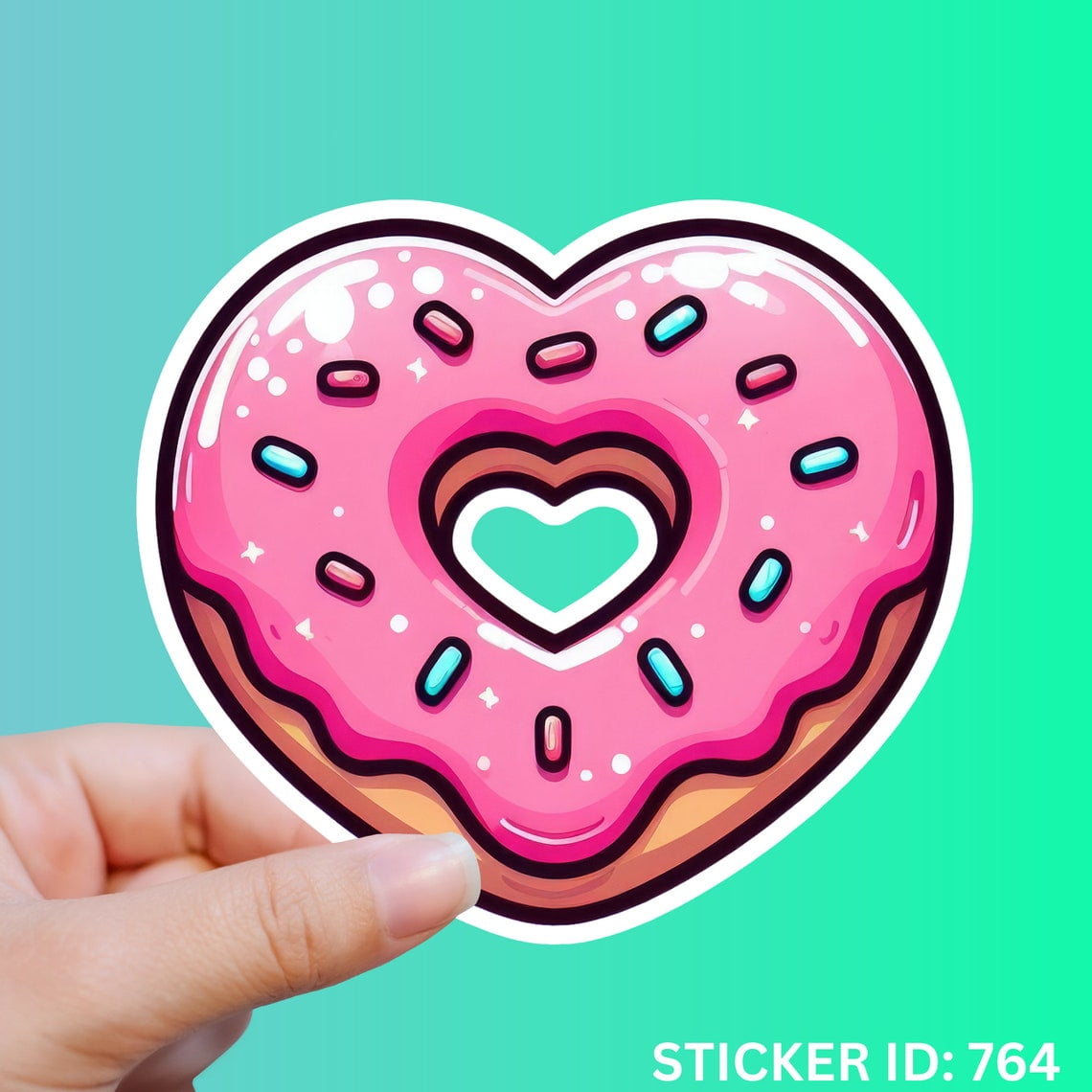Stickly Heart Doughnut ers, Cute er, Valentine Craft, Pink Girly Decal ...