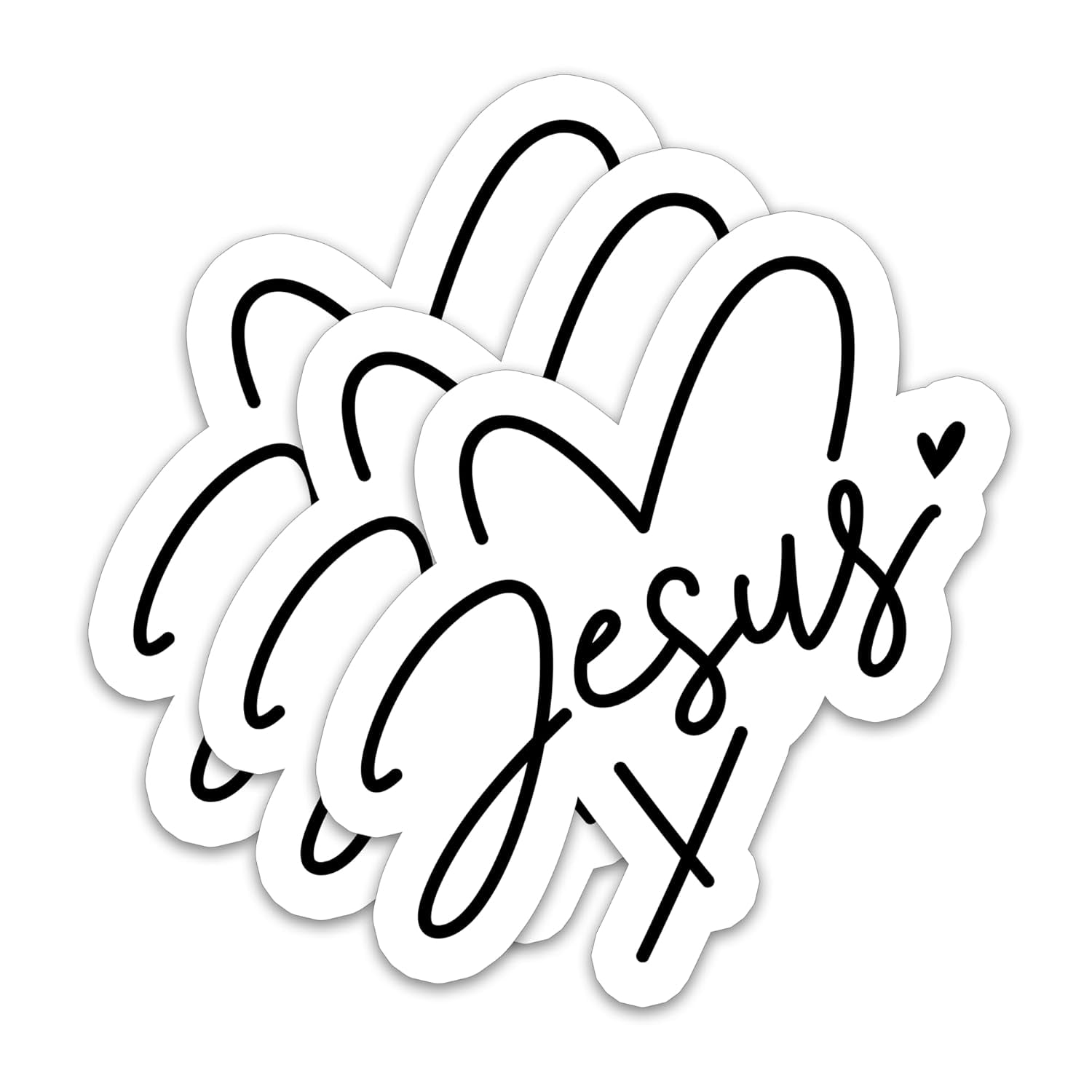 Stickly Heart Sticker Loves You Stickers Christian Vinyl Decals for ...