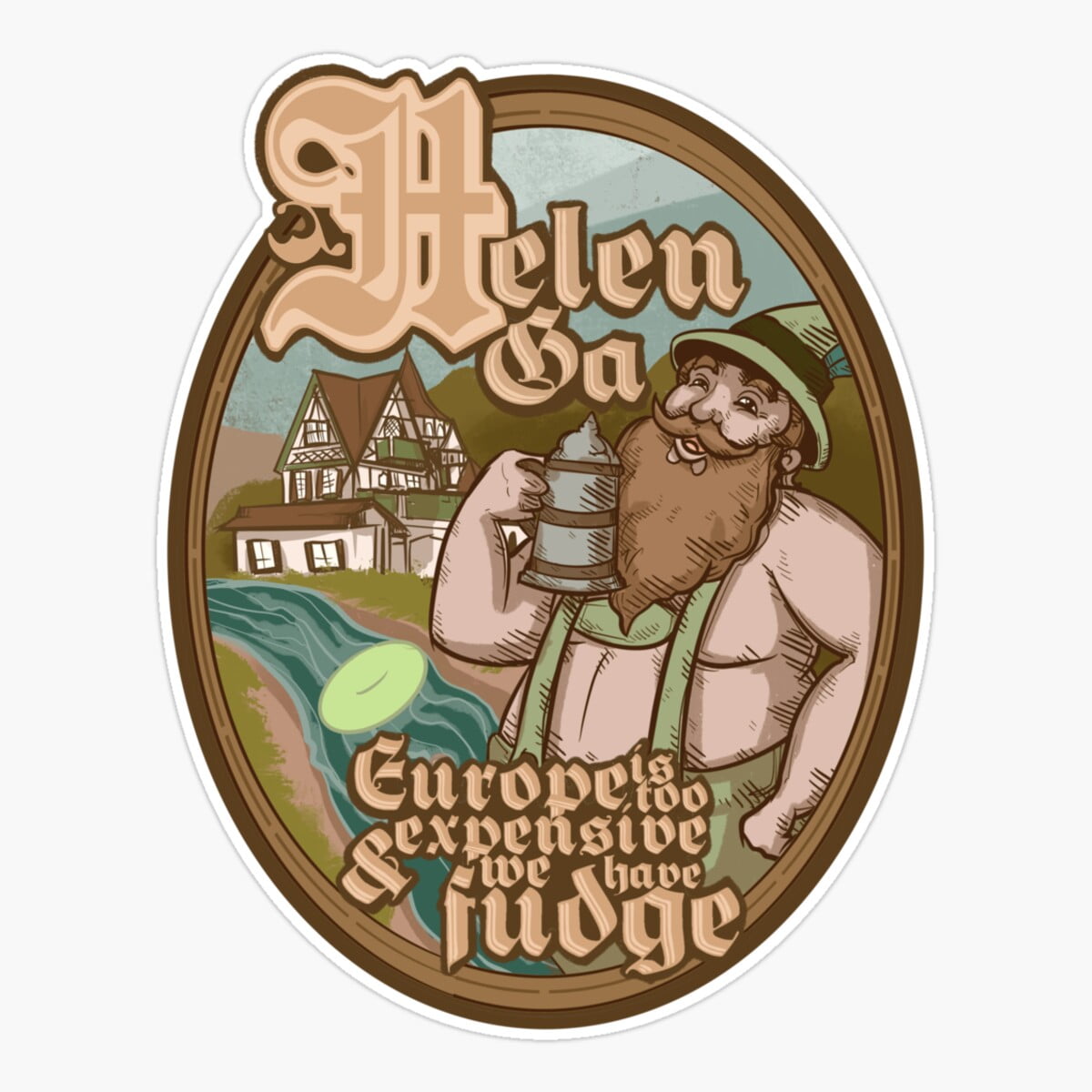 Stickly Helen Ga Sticker, Phone Decal Water Bottle Stickers Car Decals ...