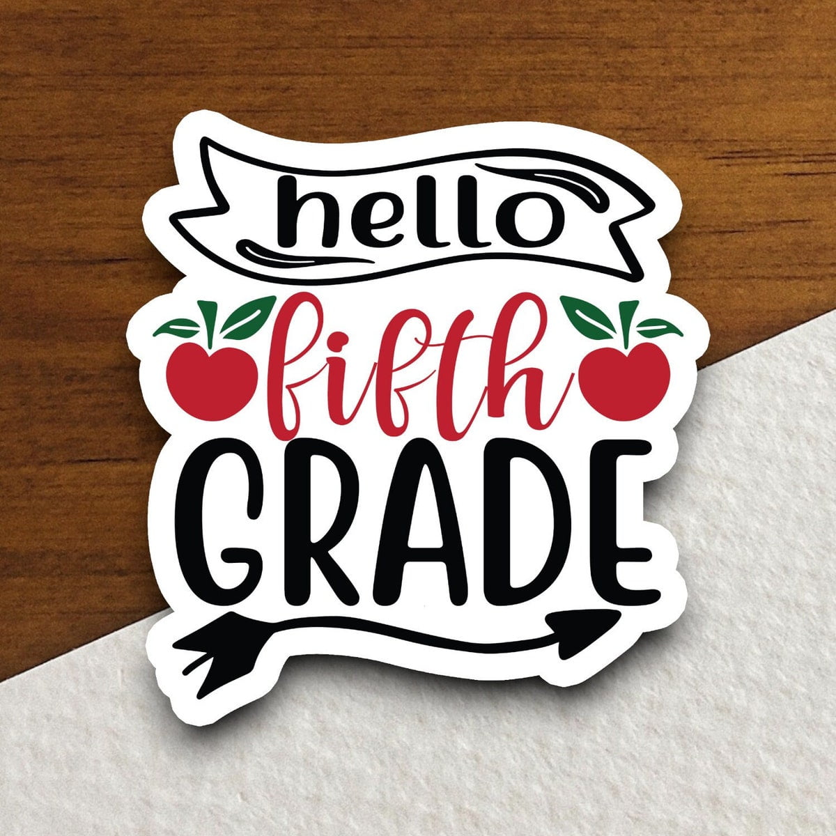 Stickly Hello Fifth Grade Sticker, Back To School, Teacher Sticker ...