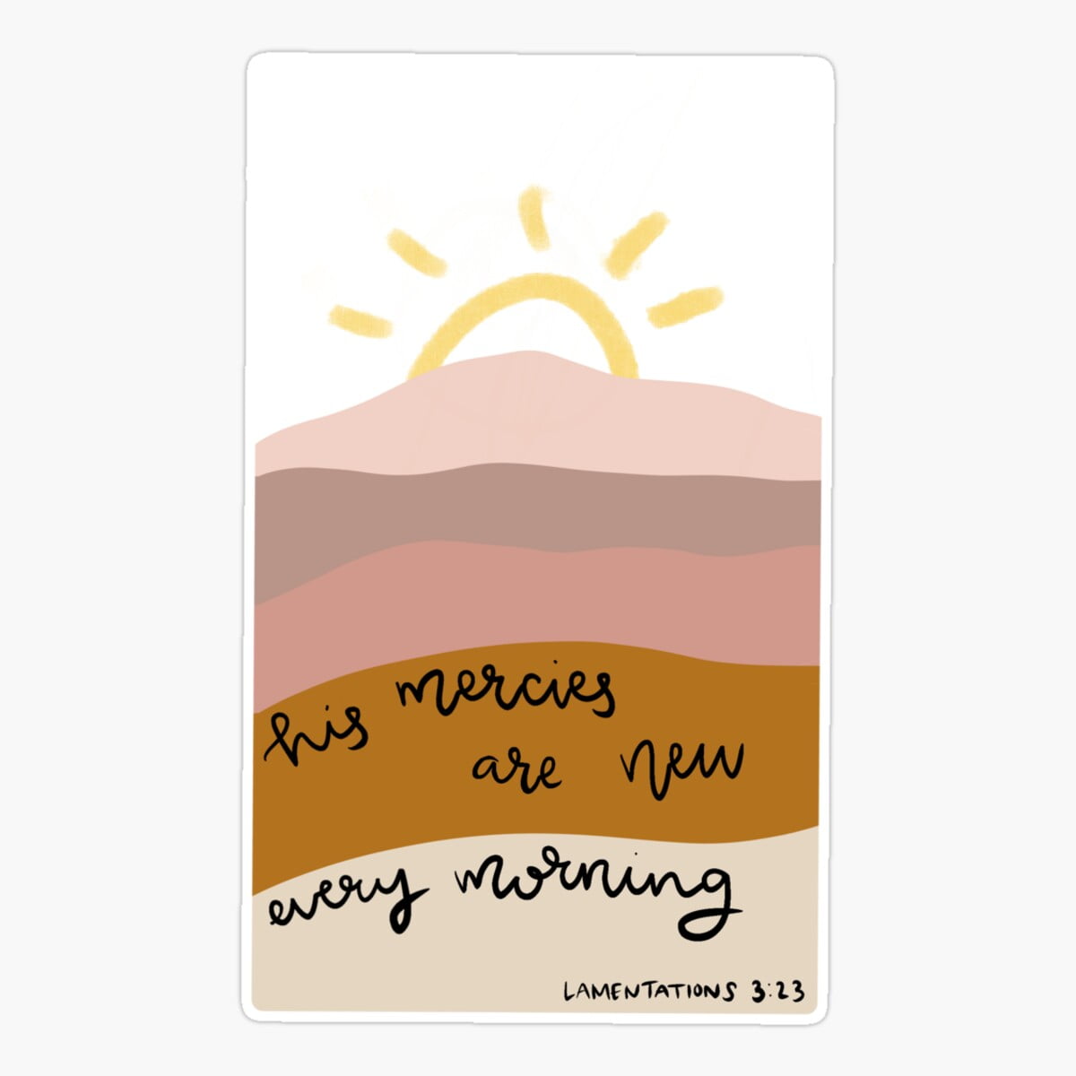 Stickly His Mercies Are New Every Morning Sunrise Sticker, Phone Decal ...