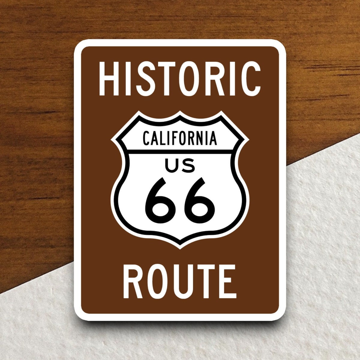 Stickly Historic Route 66 - California Road Sign Sticker, Road Trip Sticker, Highway Sign, Room ...