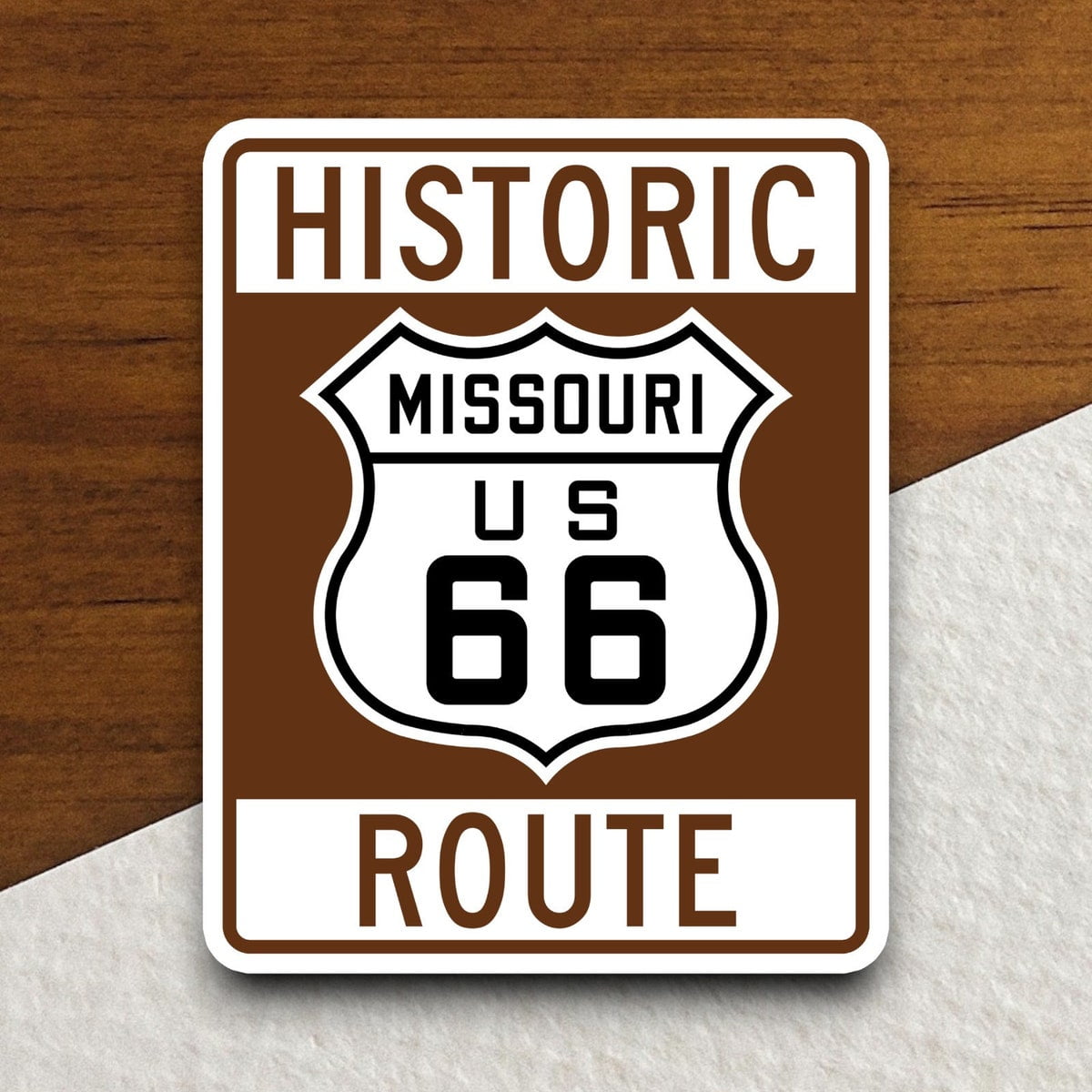 Stickly Historic Route 66 - Missouri Road Sign Sticker, Road Trip Sticker, Highway Sign, Room ...