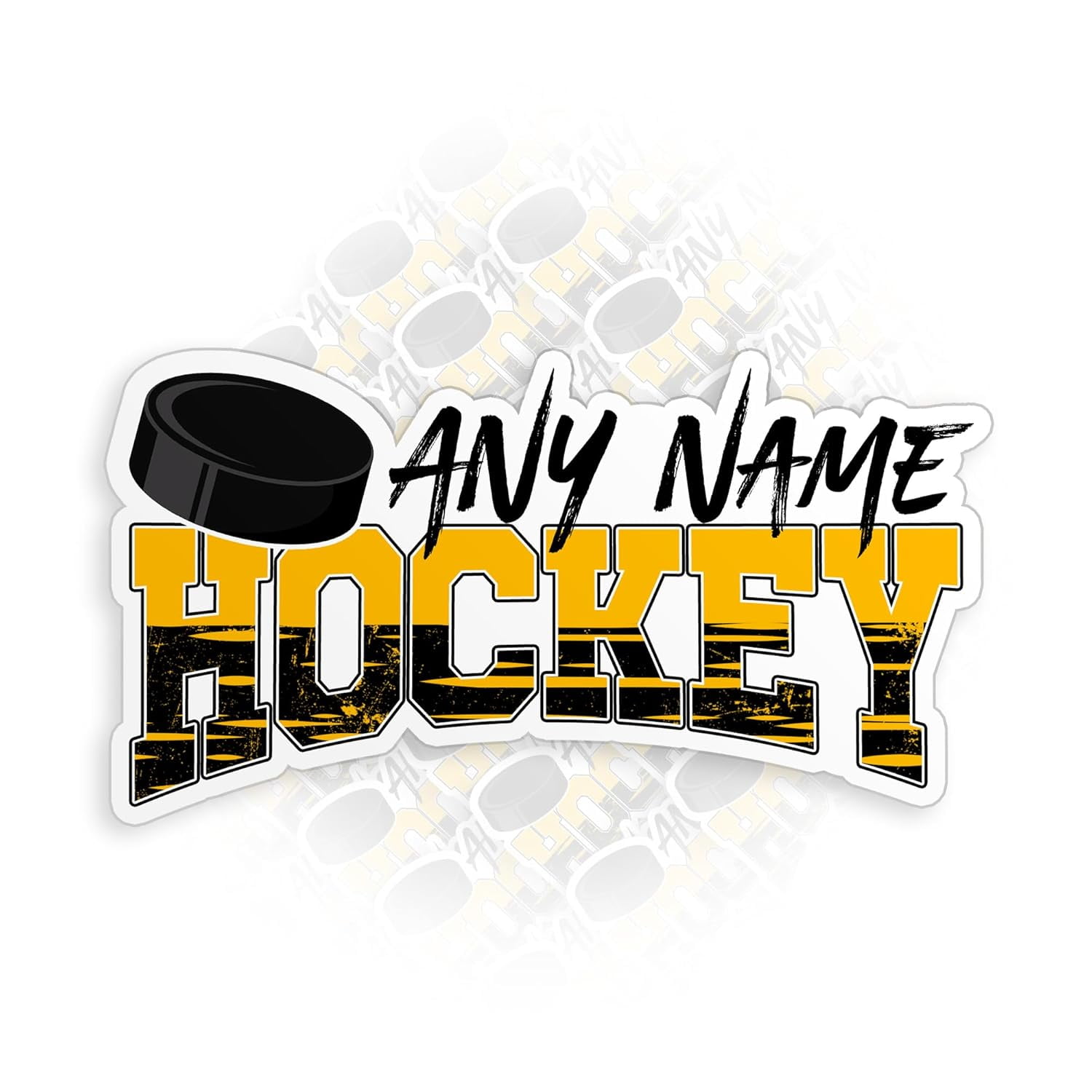 Stickly Hockey Team Name Sticker Customized Name and Number Player ...