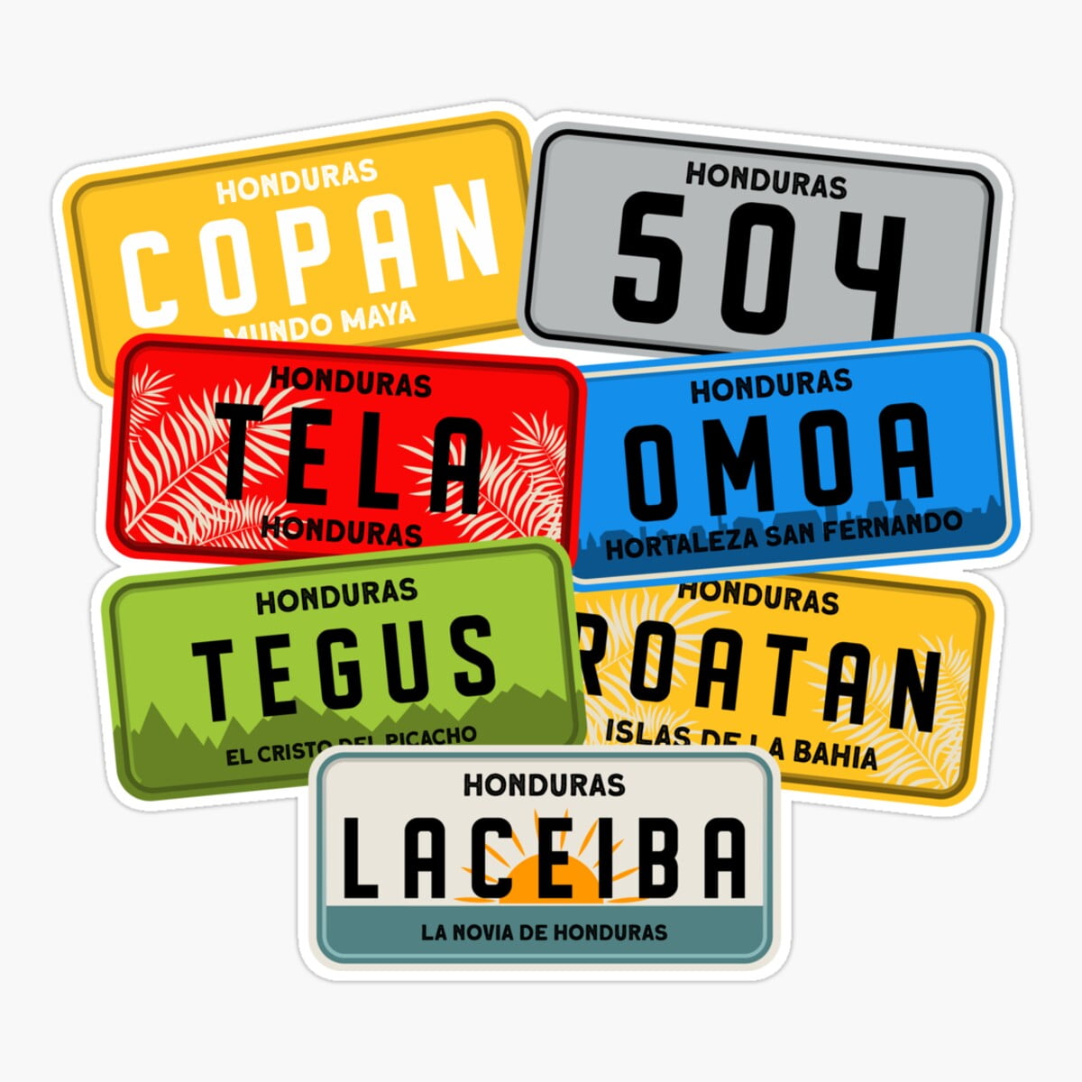 Stickly Honduras | Honduras Flag And Parrot Love Sticker, Phone Decal ...