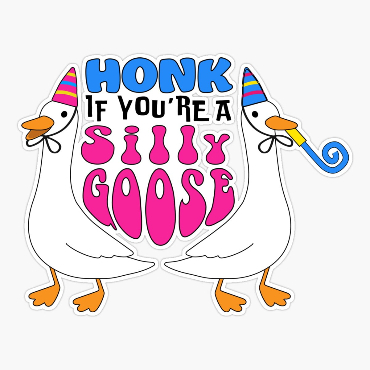 Stickly Honk If You'Re A Goose Sticker, Phone Decal Water Bottle ...