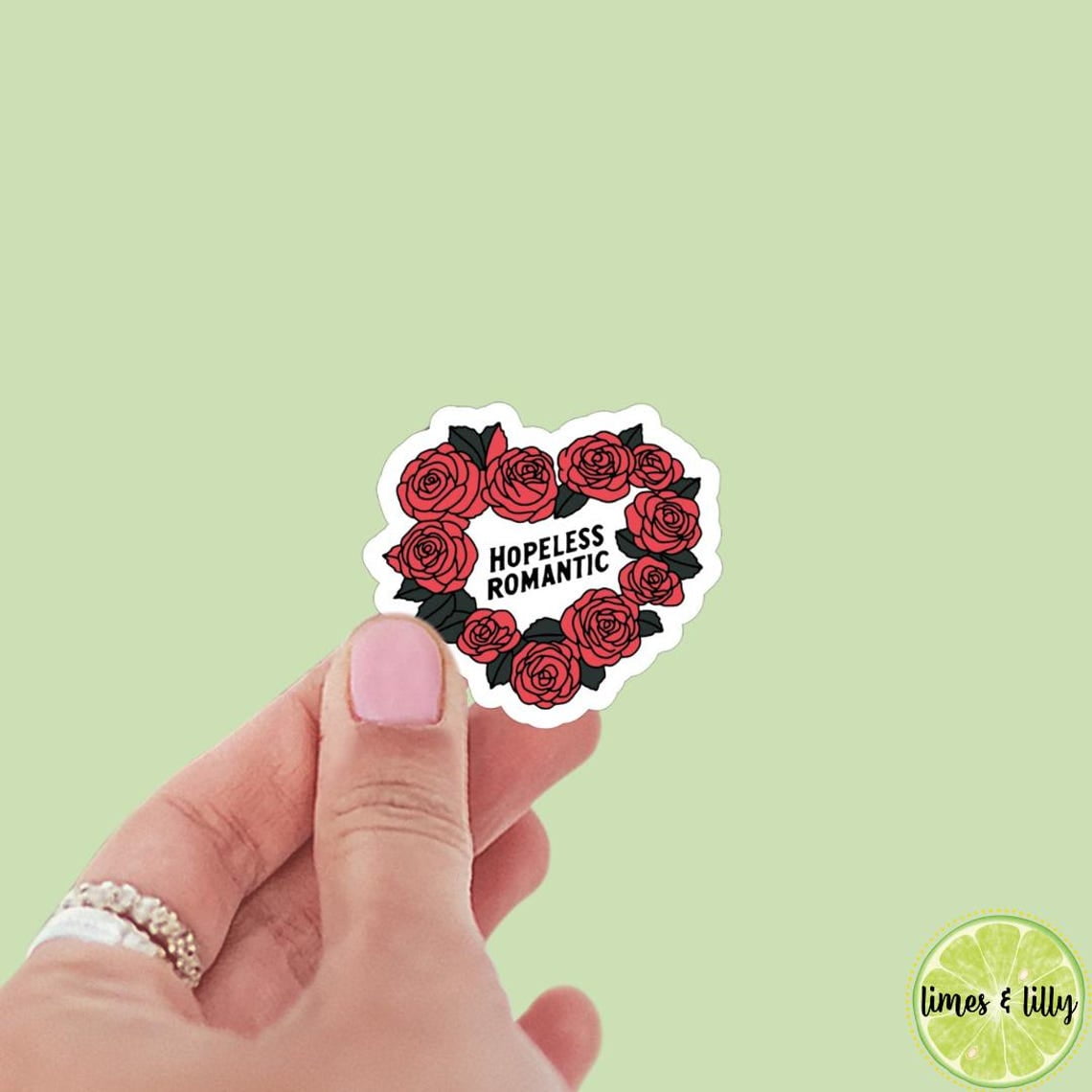 Stickly Hopeless Romantic Rose Heart er | Kindle ers | Bookish ers ...