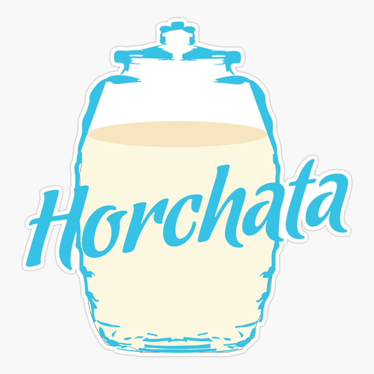 Stickly Horchata Sticker, Phone Decal Water Bottle Stickers Car Decals ...