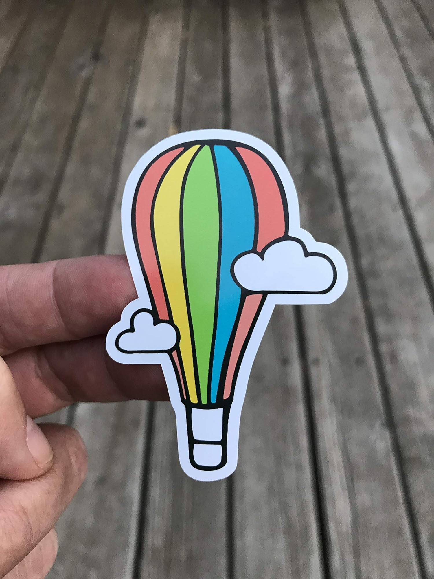 Stickly Hot Air Balloon Sticker, Laptop Sticker, Water Bottle Sticker ...
