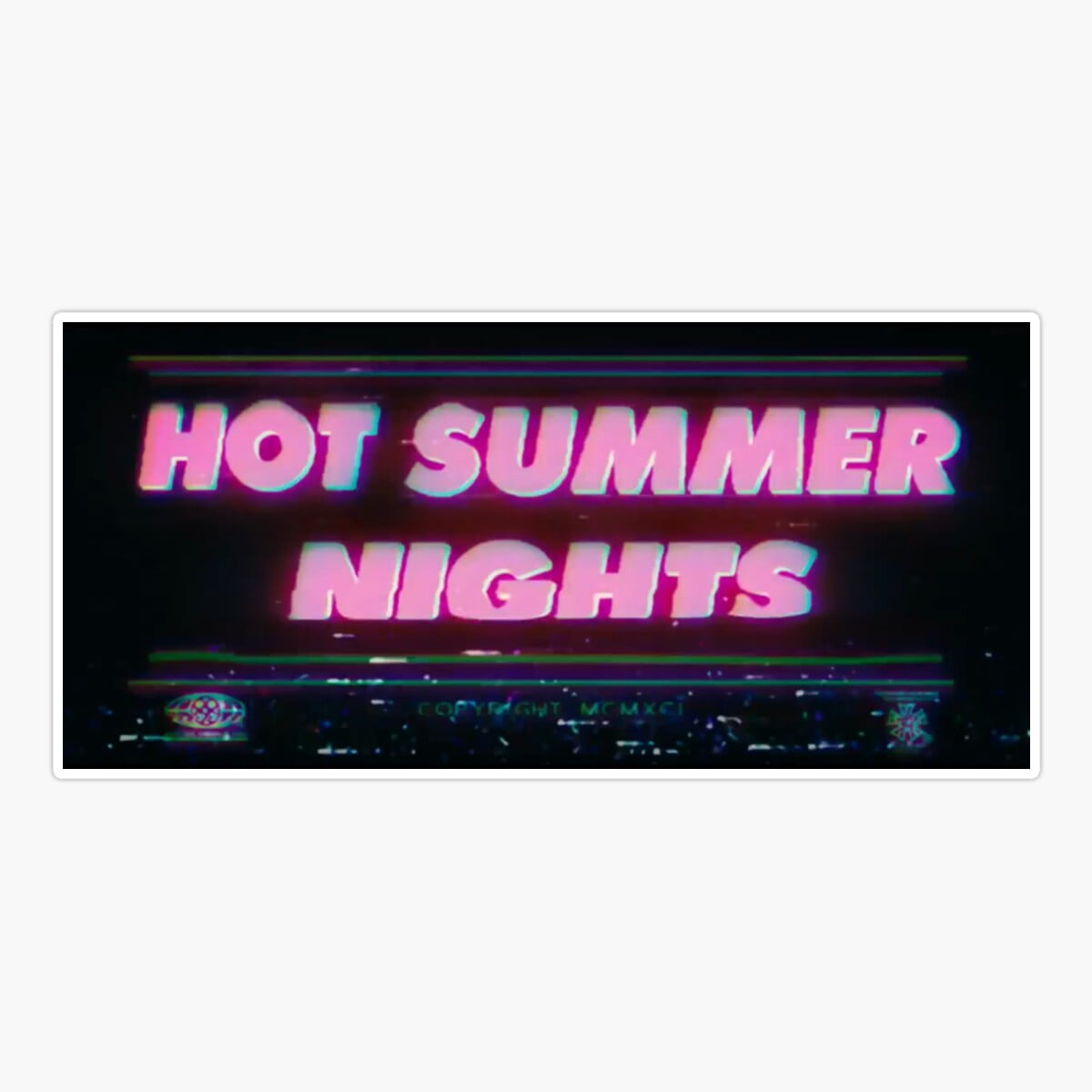 Stickly Hot Summer Nights Sticker Sticker, Phone Decal Water Bottle ...