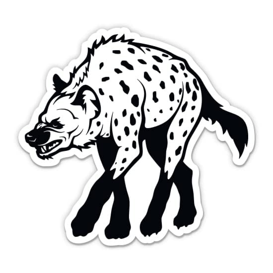 Stickly Hyena Sticker Laptop Sticker Vinyl for Car, Phone, Water Bottle ...