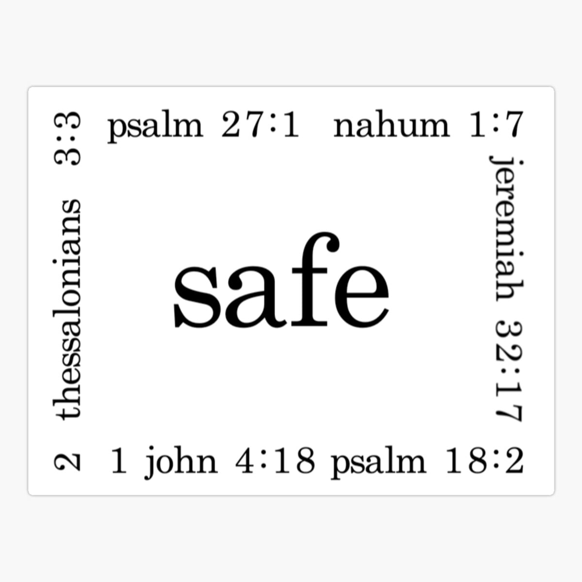 Stickly I Am Safe In Christ Sticker, Phone Decal Water Bottle Stickers ...