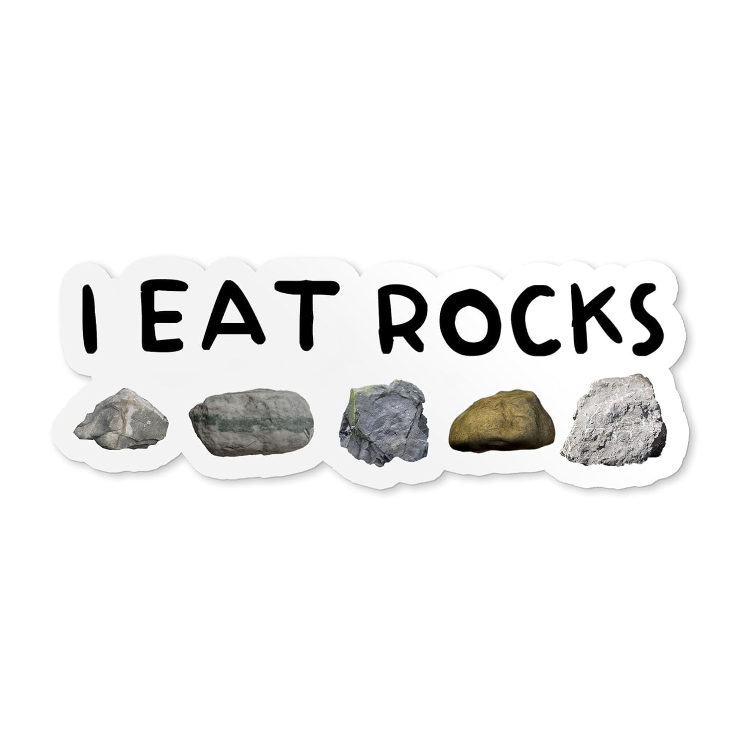 Stickly I Eat Rocks Sticker Funny Bumper Stickers Gen Z Adult Humor Die ...