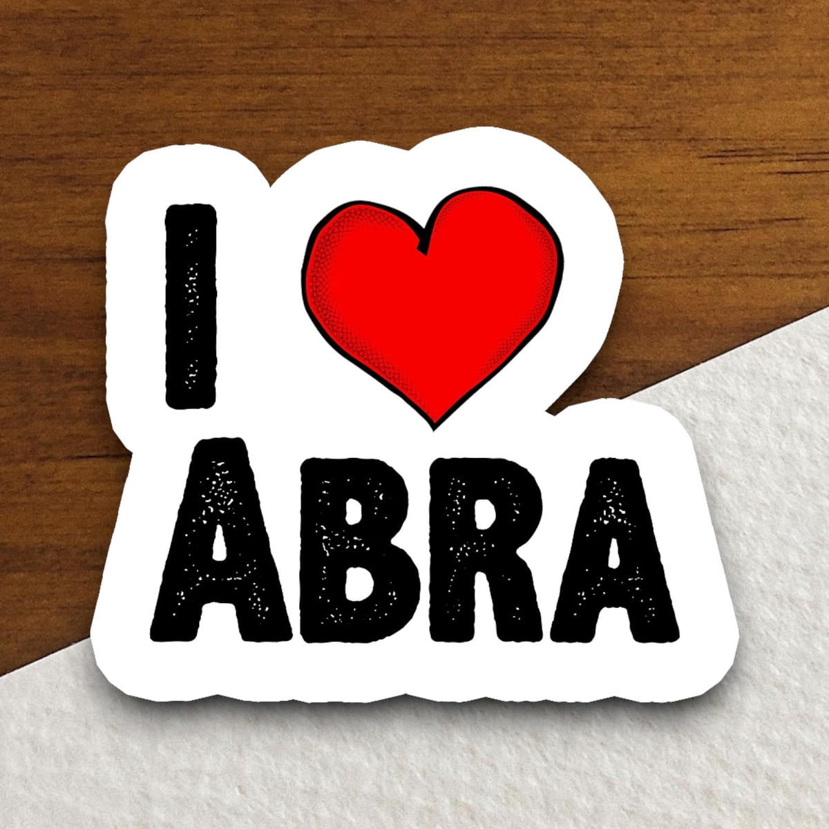 Stickly I Love Abra Sticker, Pokémon Sticker, Heart Sticker, Love ...