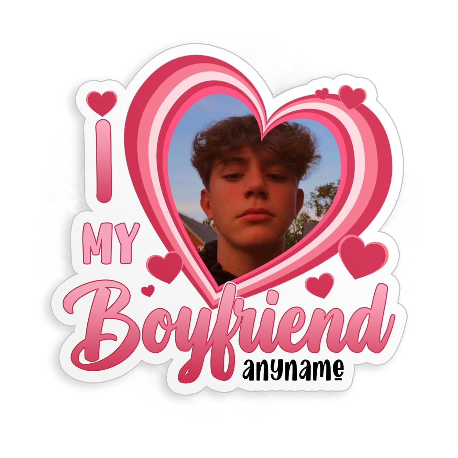 Stickly I Love My Boyfriend Girlfriend Sticker Photo Picture I Heart My ...
