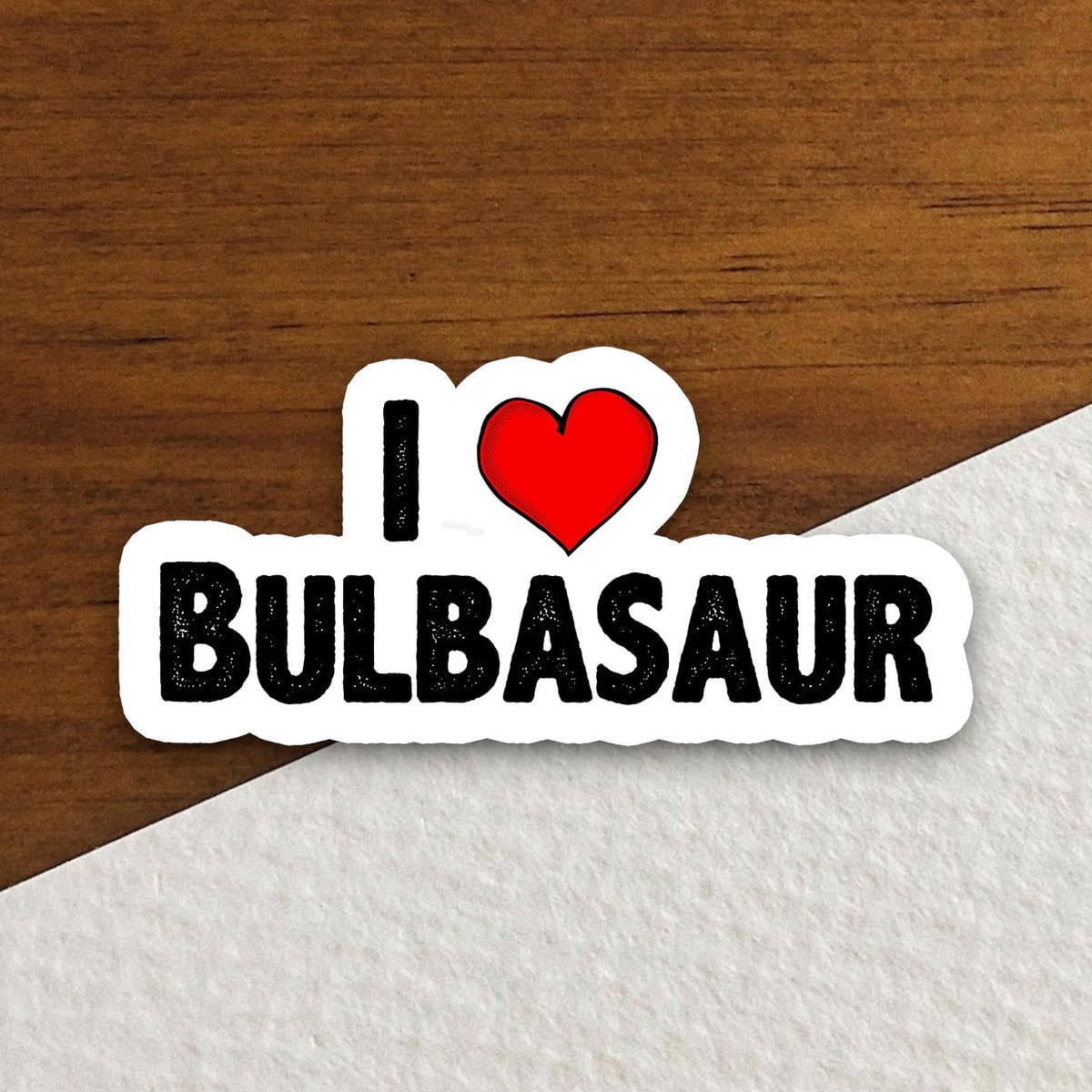 Stickly I Love Bulbasaur Sticker, Pokémon Sticker, Heart Sticker, Love ...