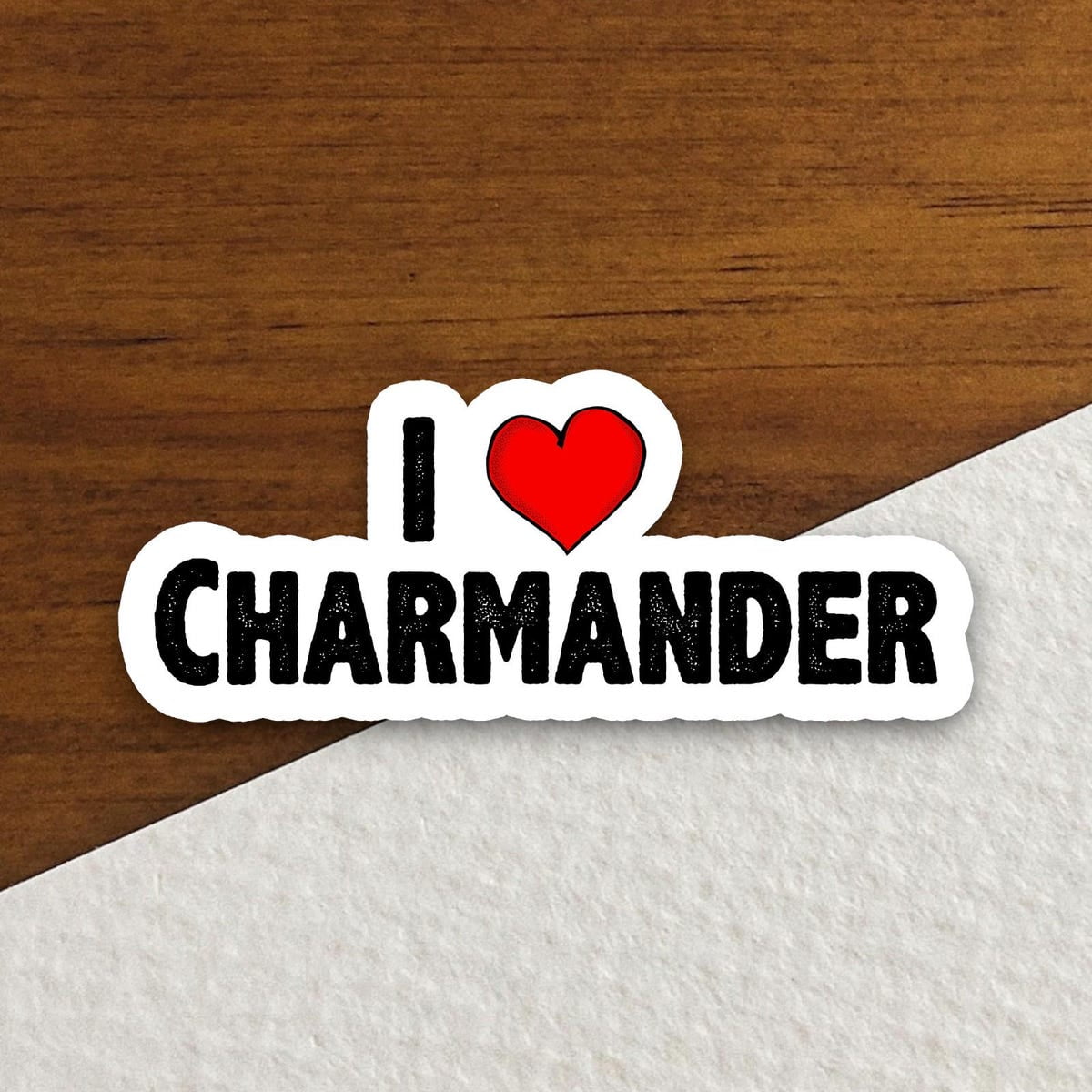 Stickly I Love Charmander Sticker, Pokémon Sticker, Heart Sticker, Love ...