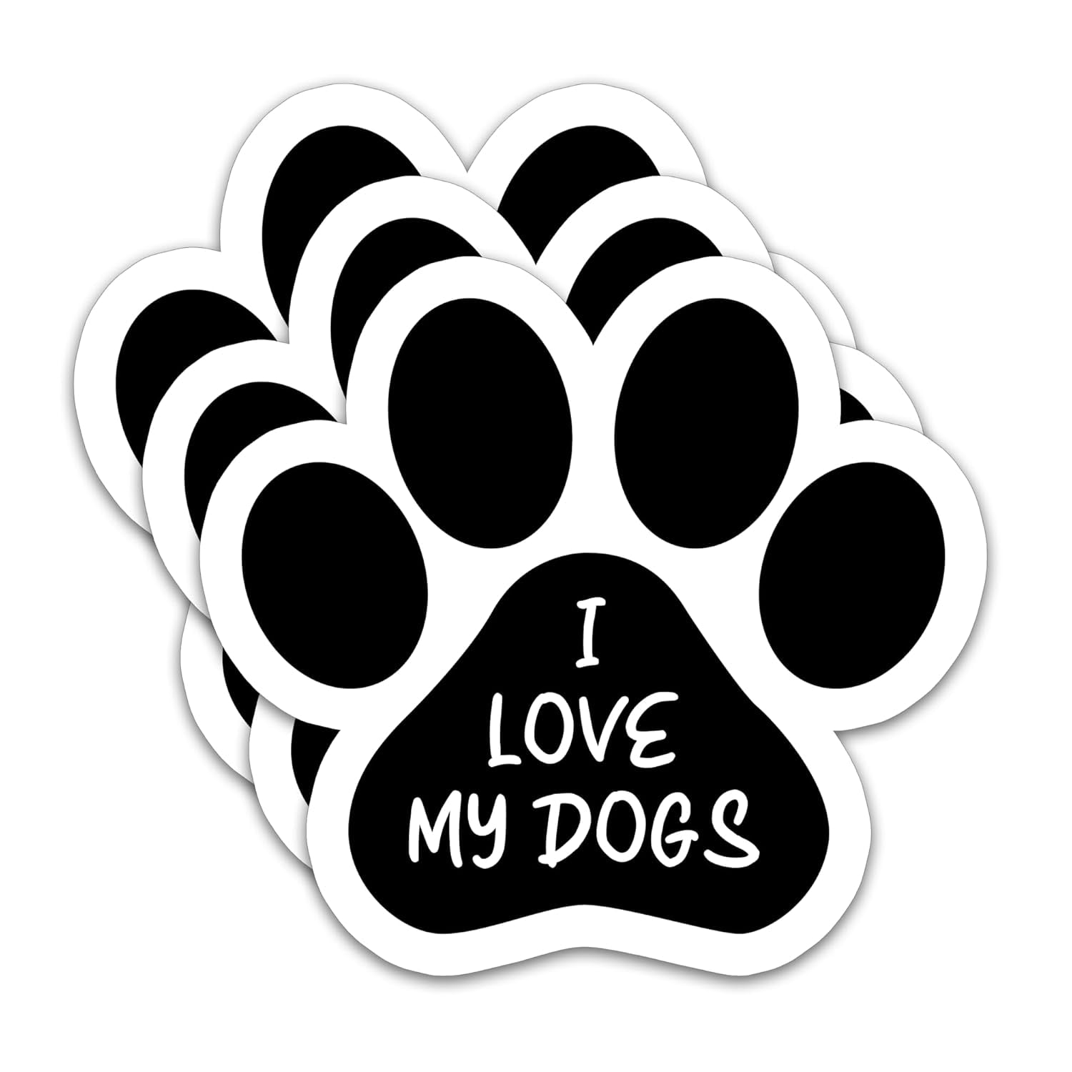 Stickly I Love My Dogs Sticker Dog Paw Stickers Pawprint Sticker Dog ...