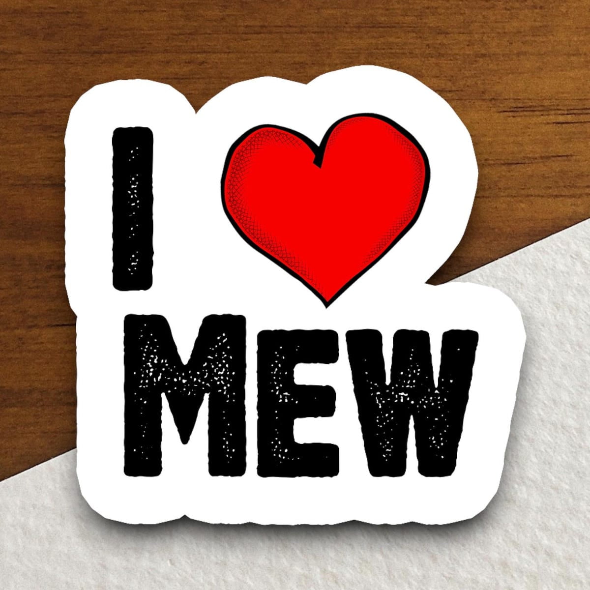 Stickly I Love Mew Sticker, Pokémon Sticker, Heart Sticker, Love ...
