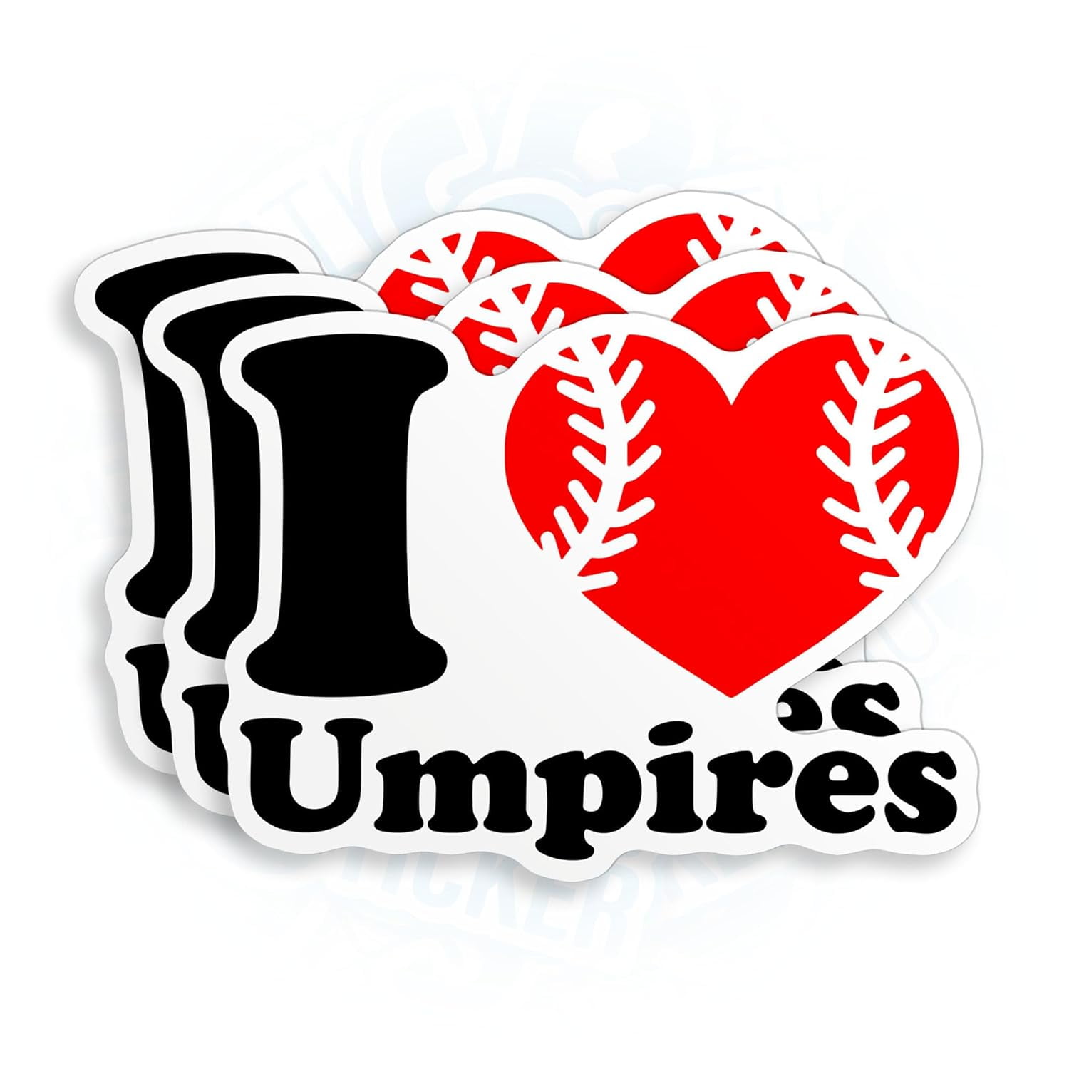 Stickly I Love Umpires Sticker for Catcher's Helmet Mask Sticker Funny ...