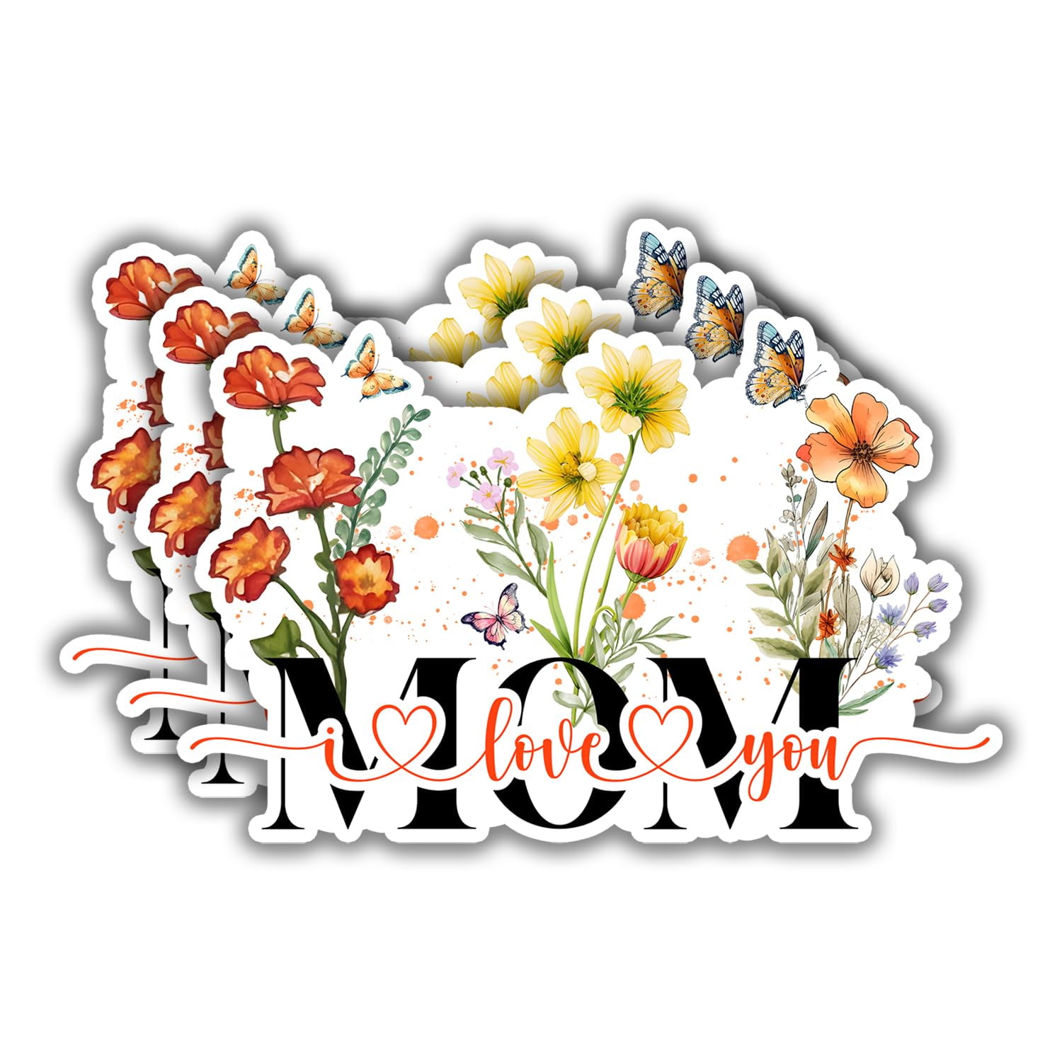 Stickly I Love You Mom Sticker for Tumbler Kindles Laptops Phone ...