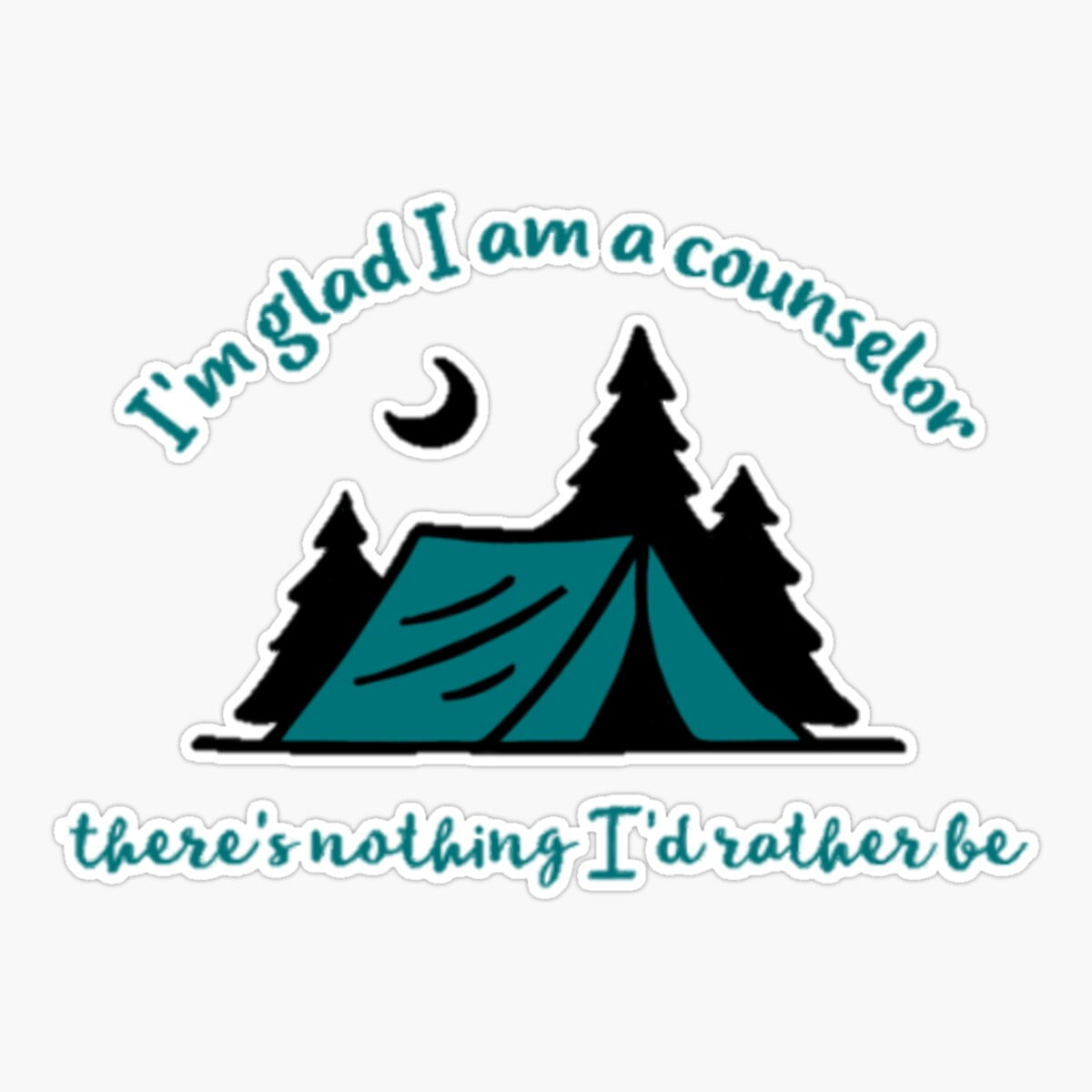 Stickly I'M Glad I Am A Counselor Sticker, Phone Decal Water Bottle ...