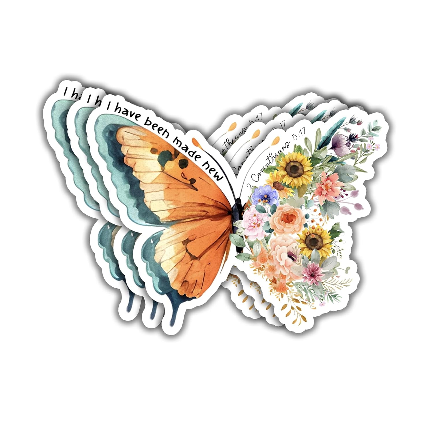 Stickly I Have Been Made New Sticker Christian Bible Verse 2 ...