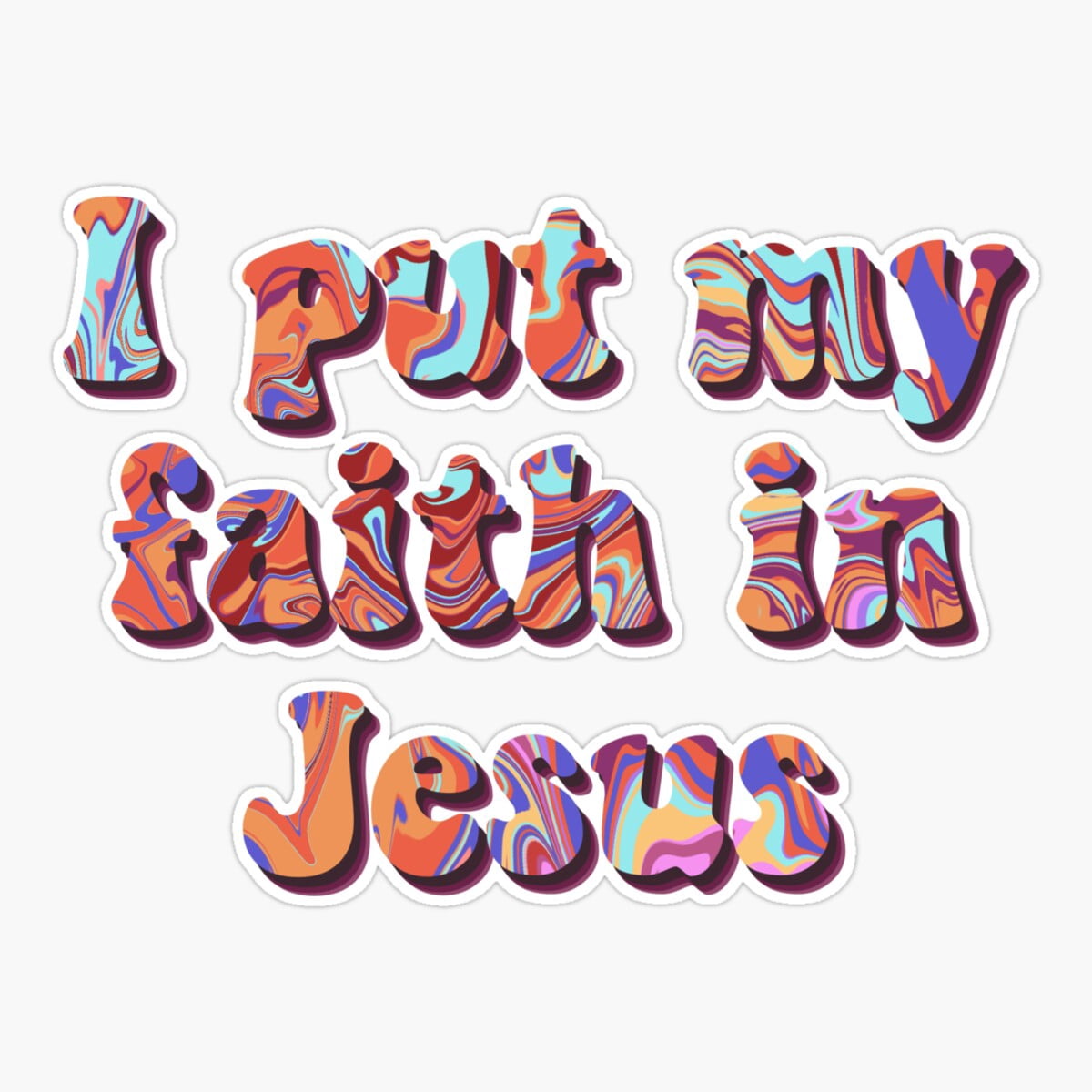 Stickly I Put My Faith In Sticker, Phone Decal Water Bottle Stickers ...