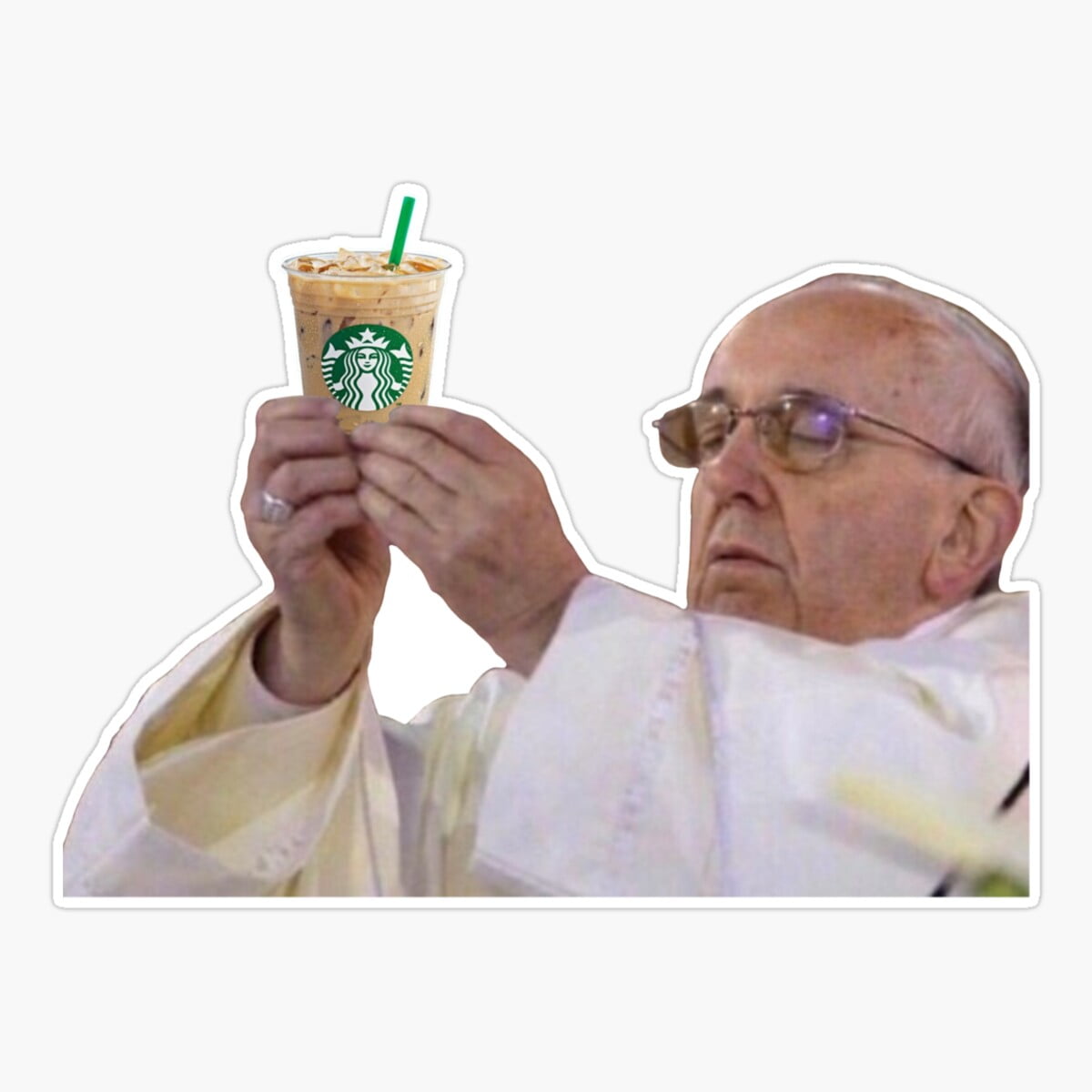 Stickly Iced Coffee Worship Sticker, Phone Decal Water Bottle Stickers ...