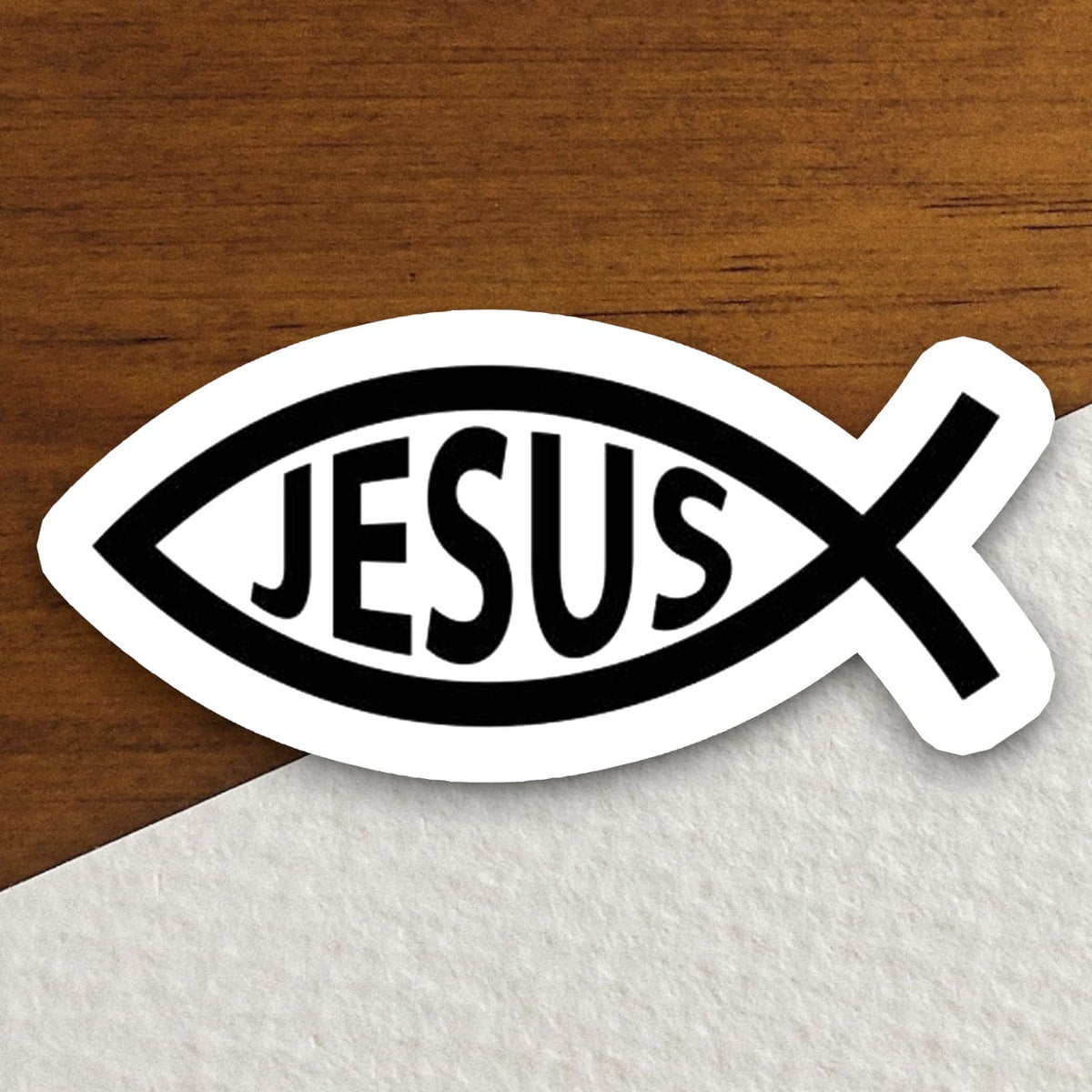 Stickly The Ichthus Symbol Sticker, Religious Sticker, Faith Sticker ...