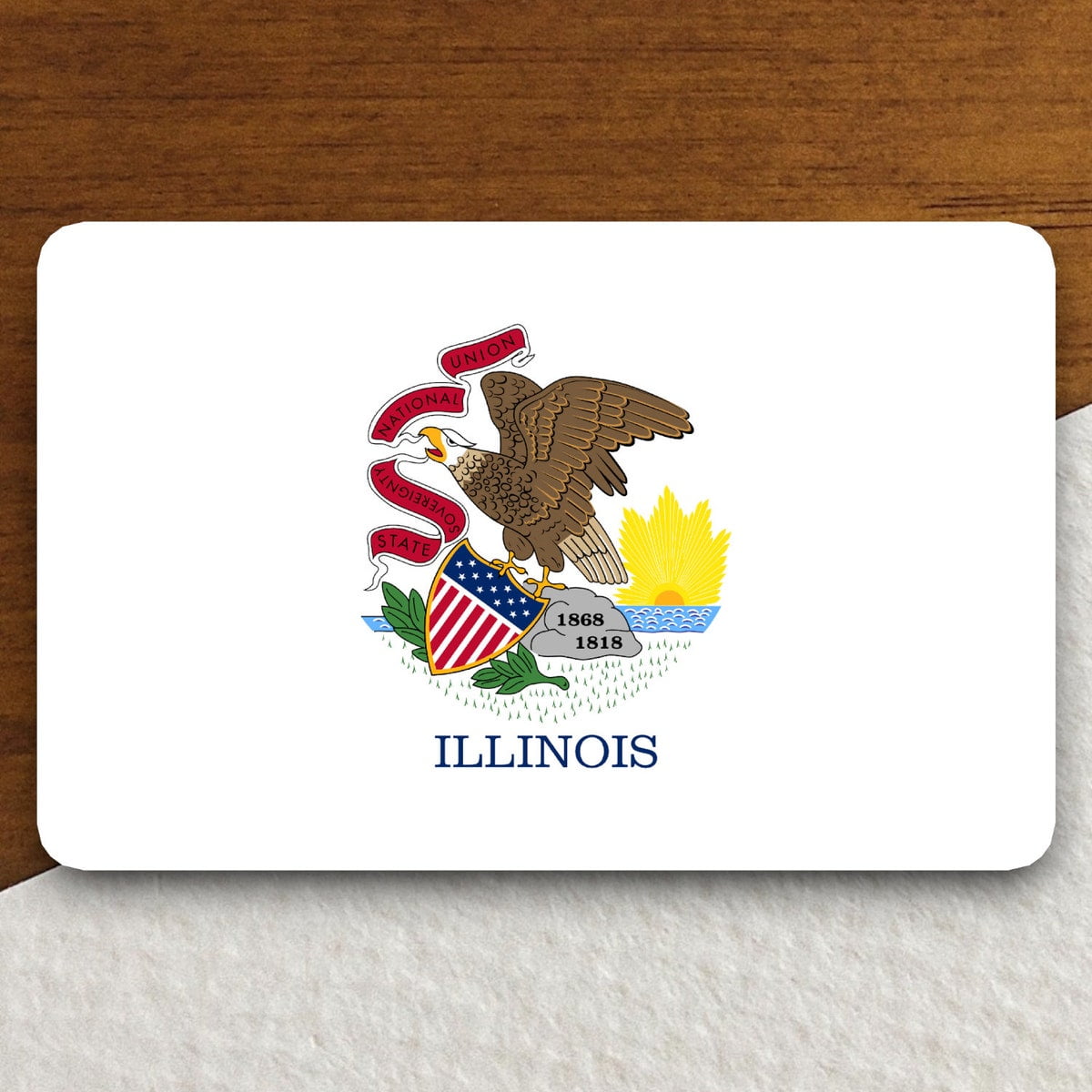 Stickly Illinois State Sticker, Illinois Flag Sticker, Pennant Sticker ...