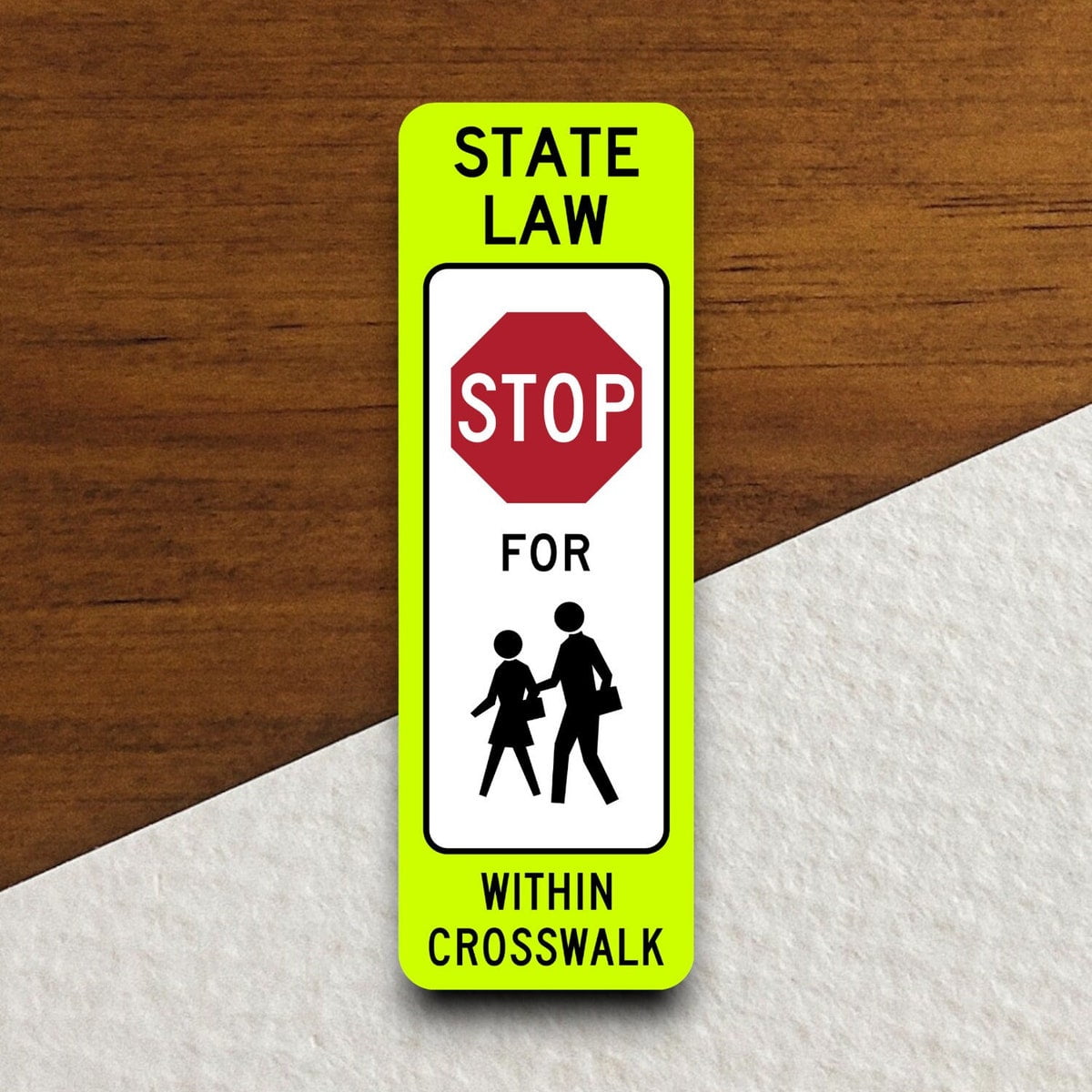 Stickly In-Street Stop For Pedestrian Crossing Road Sign Stickers ...